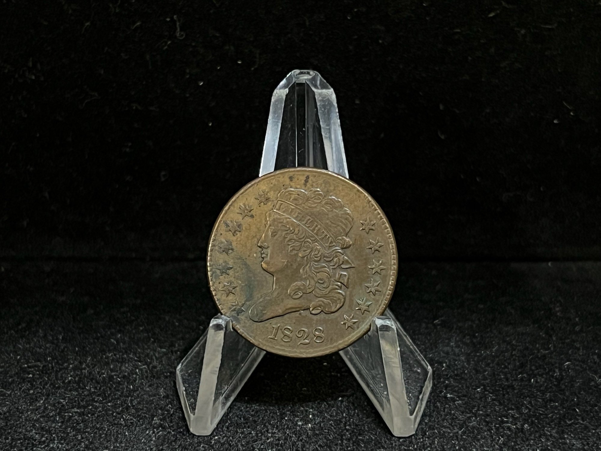 1828 Capped Bust Half Cent - 13 Stars - Extra Fine #22585 ...
