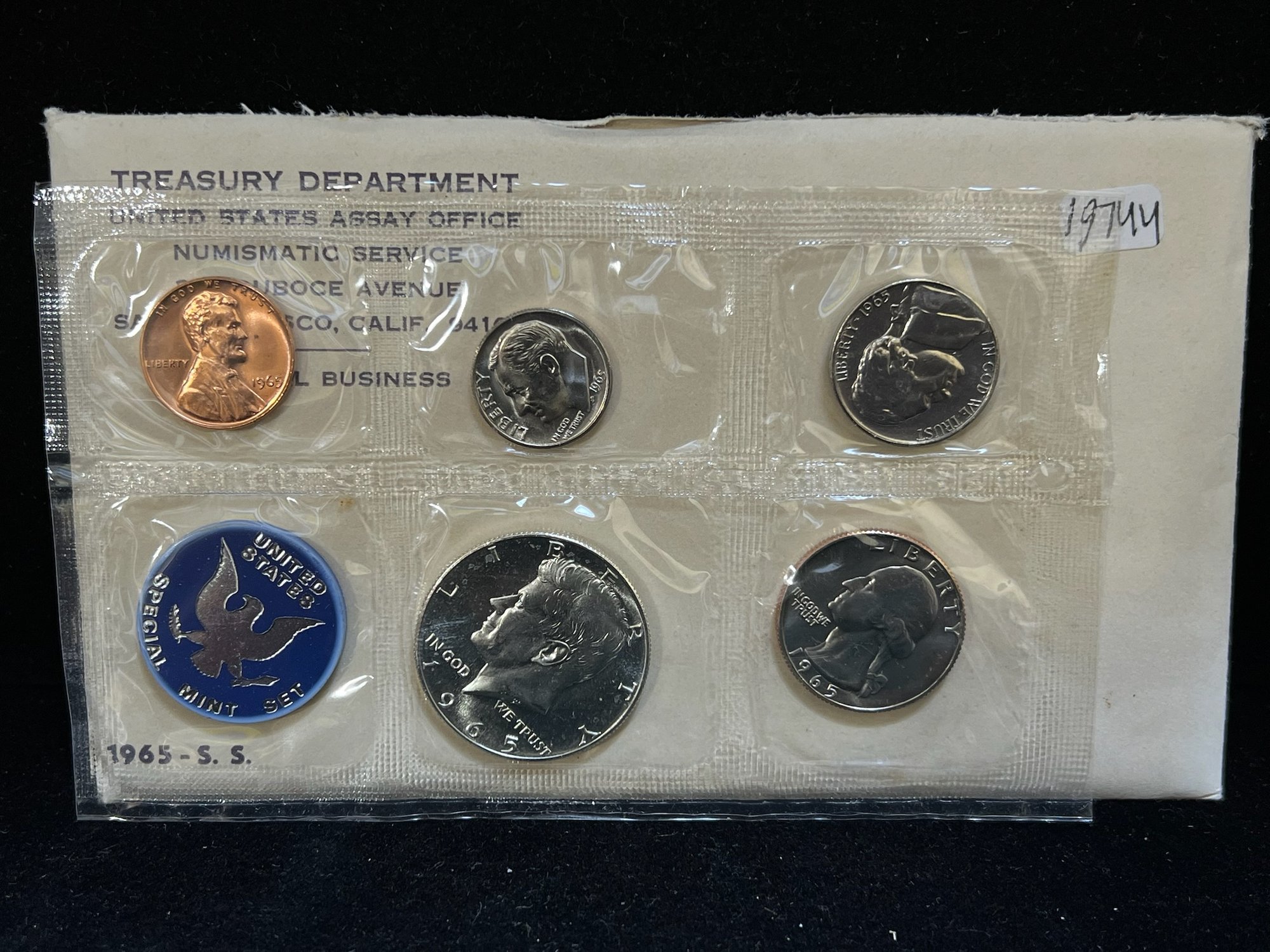 1965 US Special Mint Set Envelope #19744 | Auctionninja.com