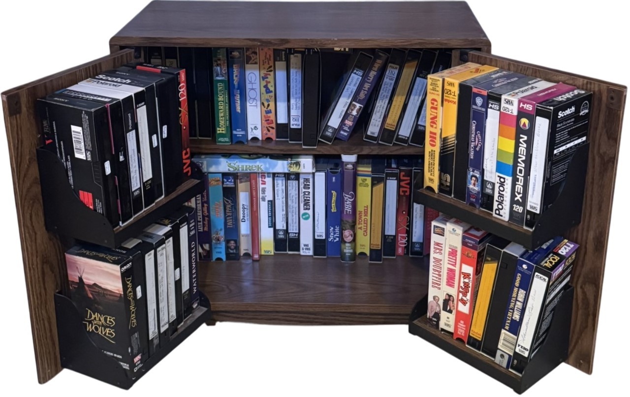 VHS Movie Storage Cabinet With Over 65 VHS Movies - (BT) #38887 ...
