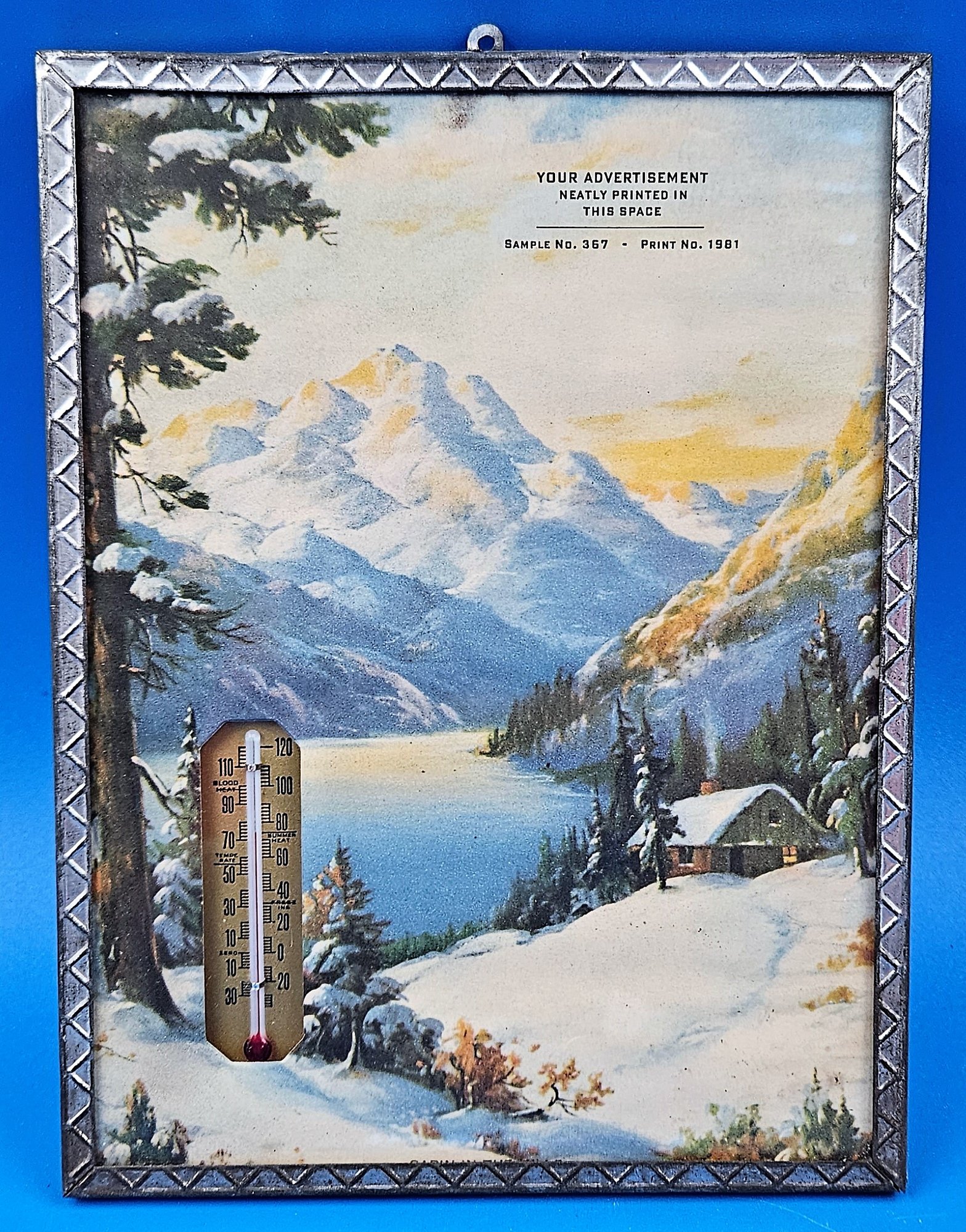Vintage Sample Advertising Thermometer 1937 - (O) #18892 | Auctionninja.com