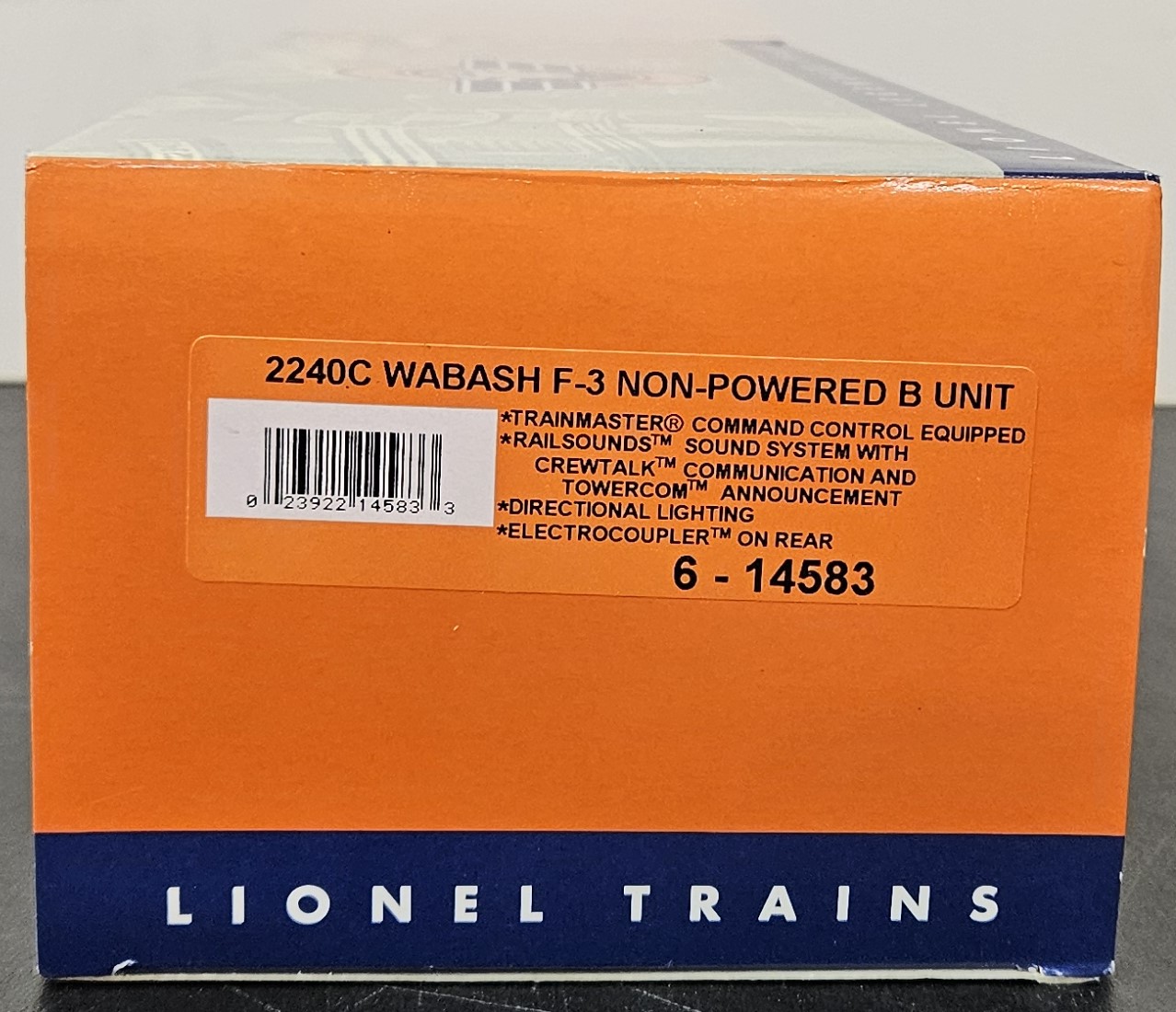 Lionel Electric Trains 2240C Wabash F-3 6 - 14583 New In Box - (TR4 ...