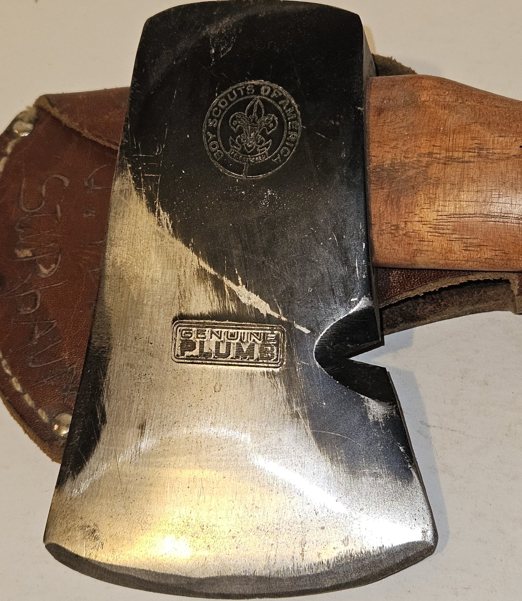 Vintage Official Boy Scouts Of America Hand Axe With Leather Sheath ...