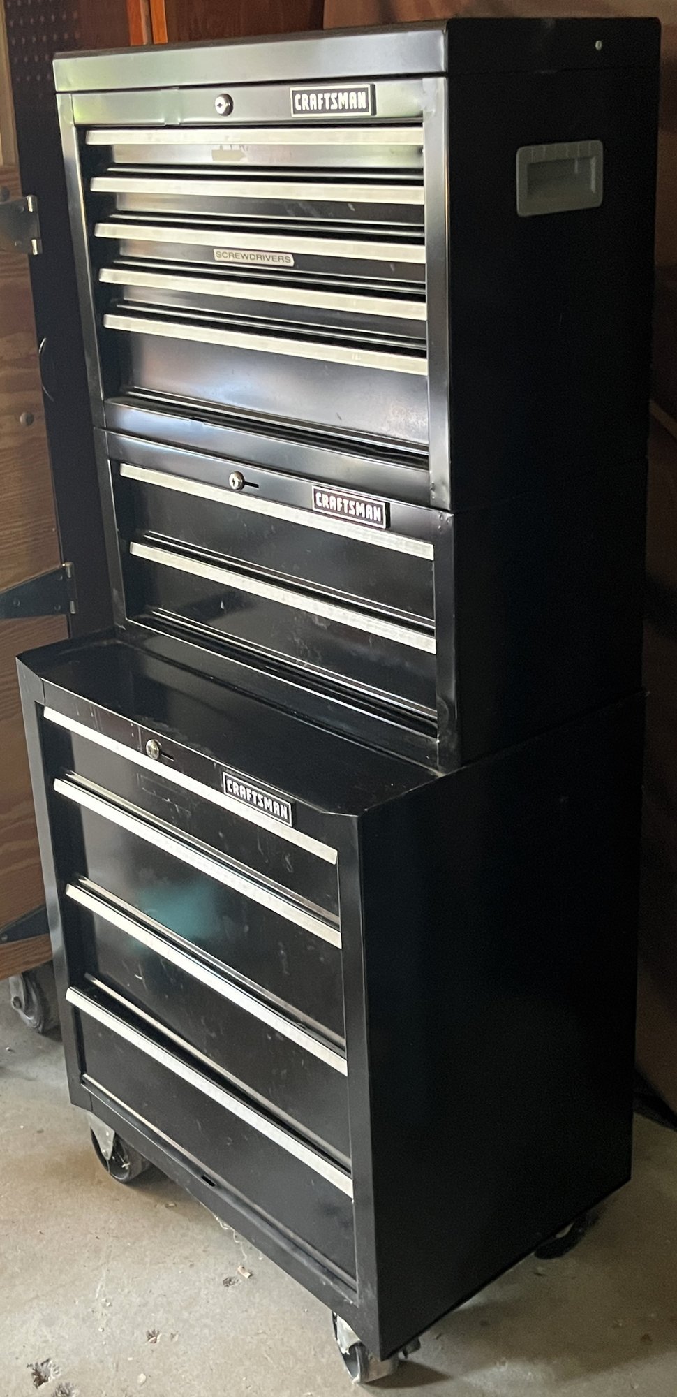 Large CRAFTSMAN 11 Drawer 2 Piece Rolling Tool Chest - (G) #31682 ...