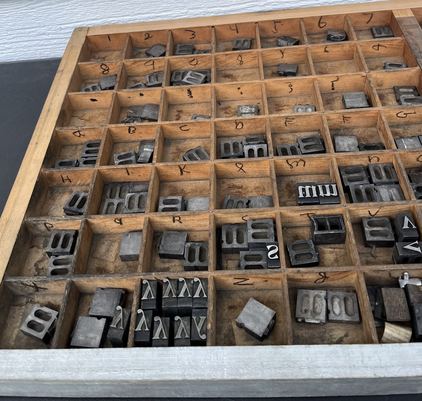 Vintage Printers Letterpress Type Set Drawer & Contents #9 - (G) #30271 ...