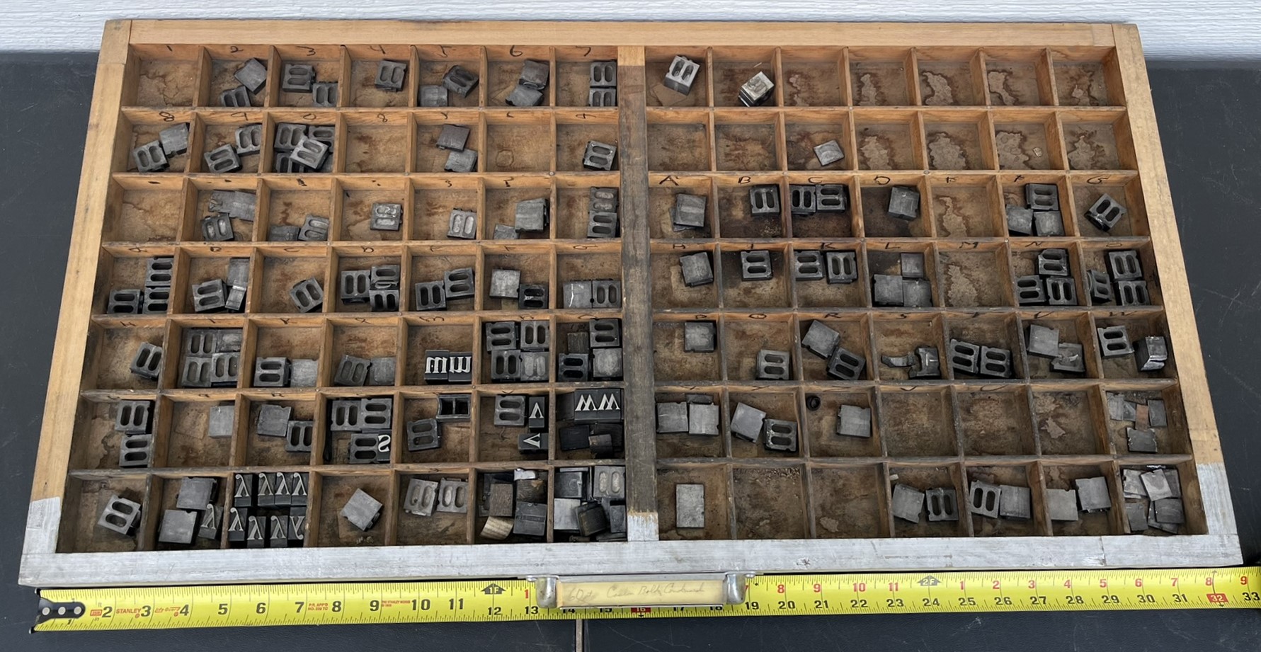 Vintage Printers Letterpress Type Set Drawer & Contents #9 - (G) #30271 ...