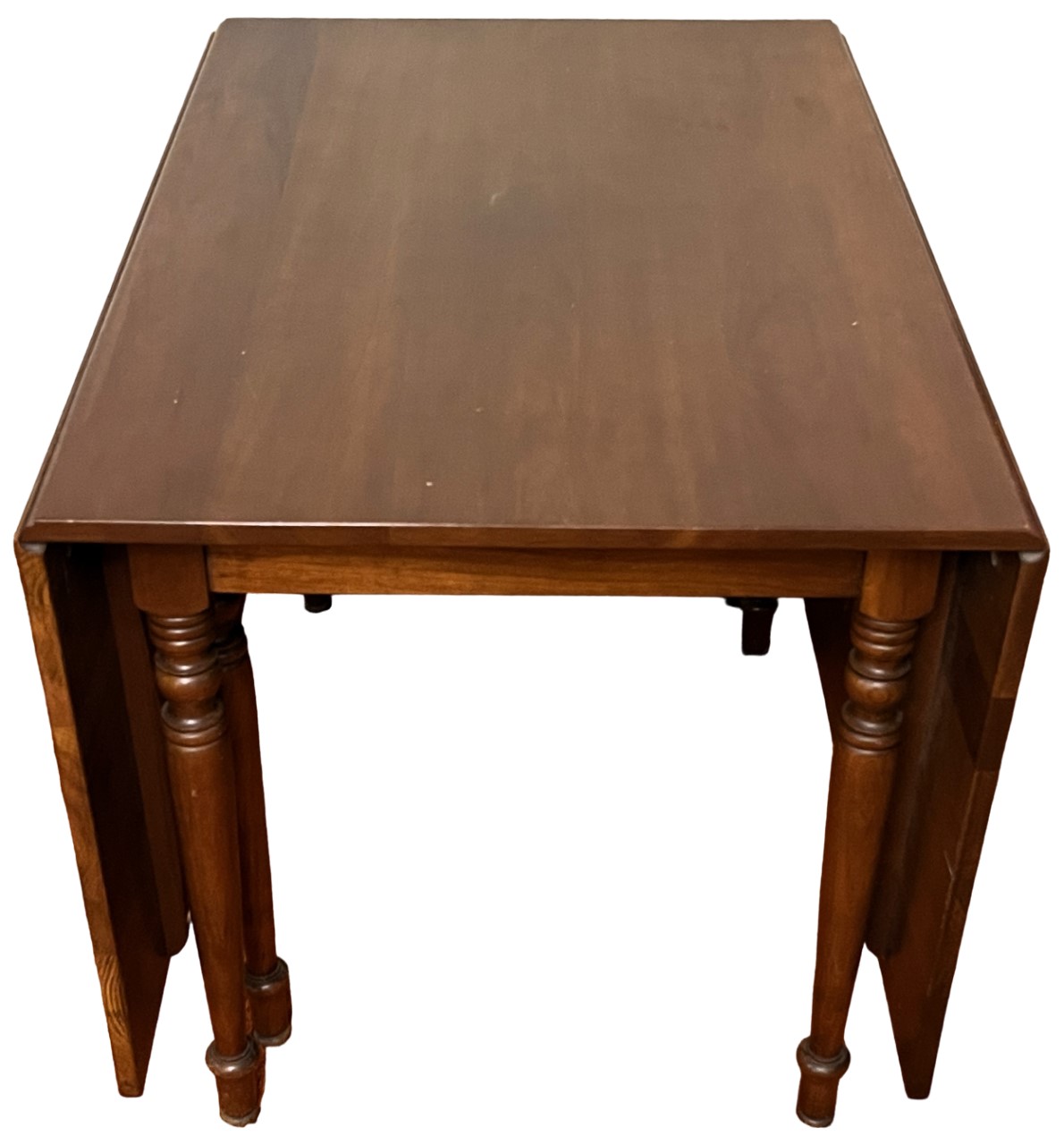 Vintage Solid Cherry By Harden Drop Leaf Wood Dining Table With Dining ...