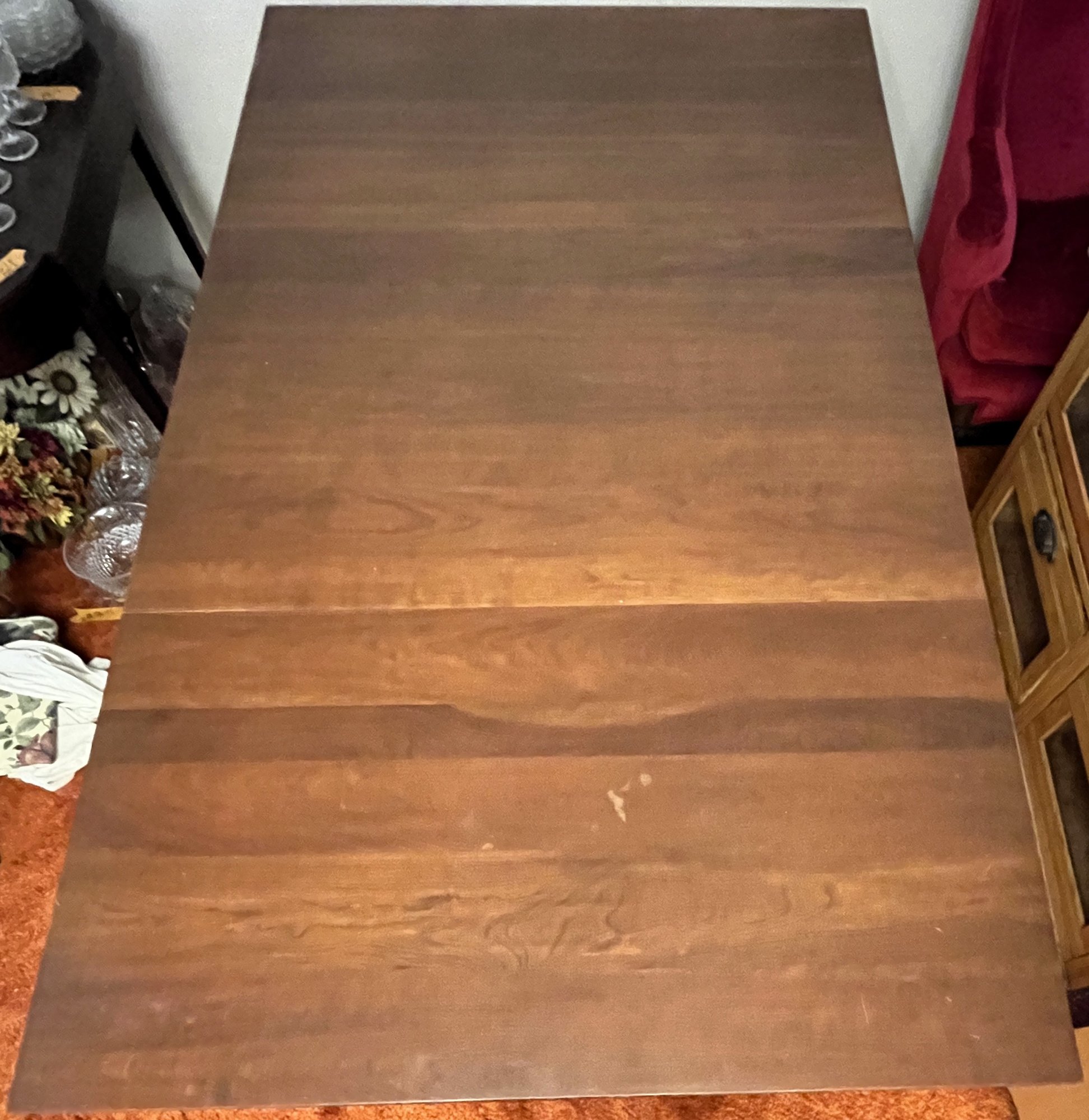 Vintage Solid Cherry By Harden Drop Leaf Wood Dining Table With Dining ...