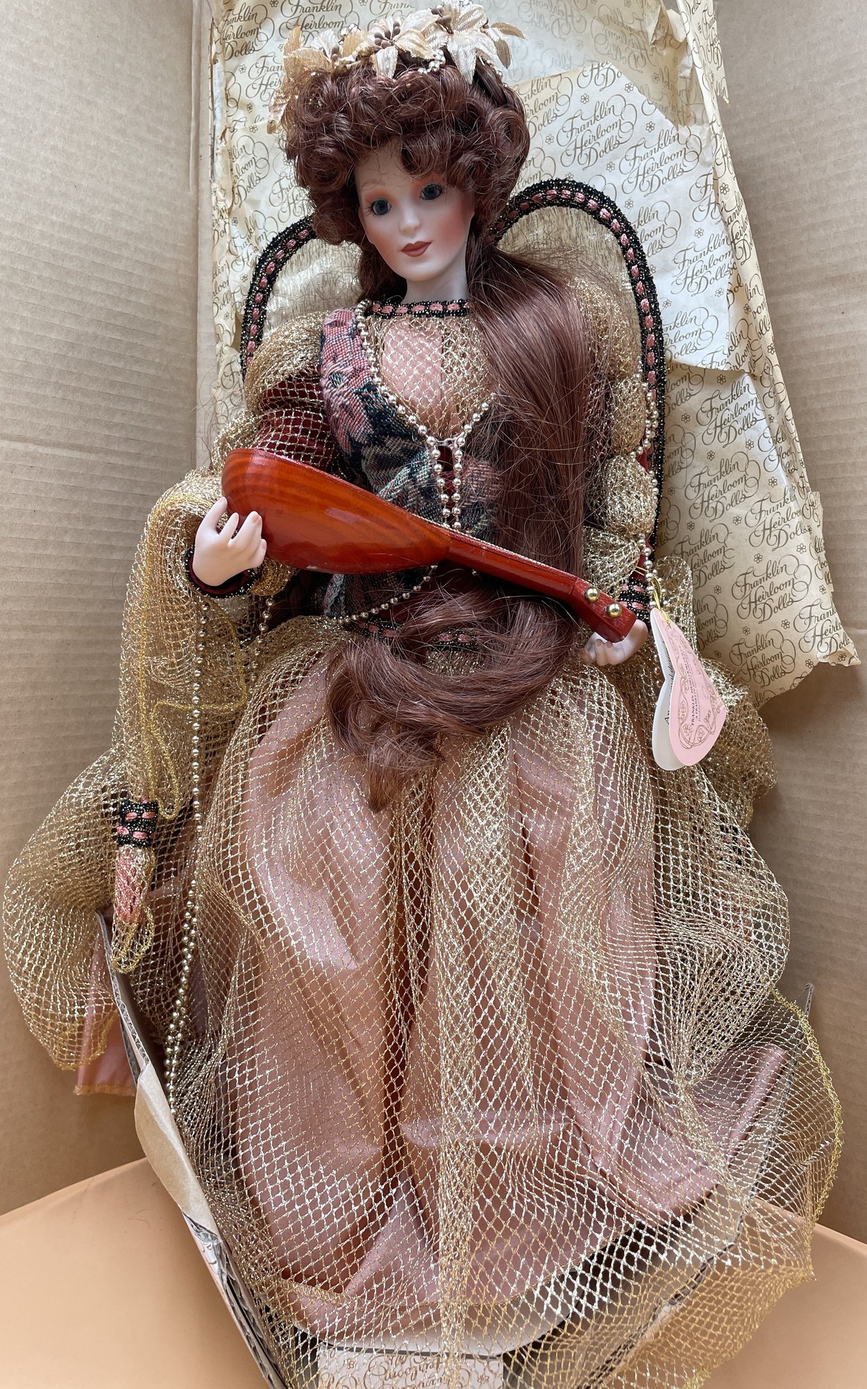Vintage Franklin Heirloom Dolls "The Angel Of Glad Tidings" In Box DL70 - (DL) #29835 ...