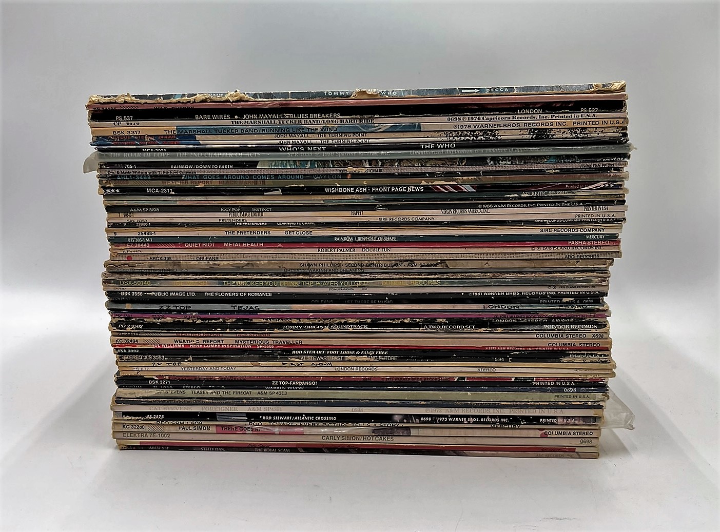 33 Rpm Vinyl Record Bundle #5 Of 7 (ZZ Topp, Carly Simon, Frank Zappa ...