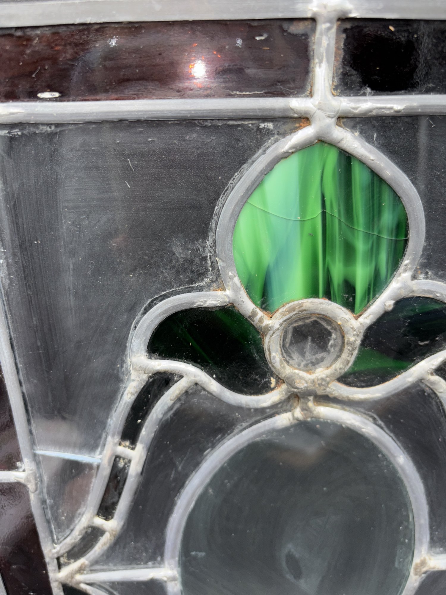 Vintage Hand-made Leaded Stained Glass - (FR4) #44671 | Auctionninja.com