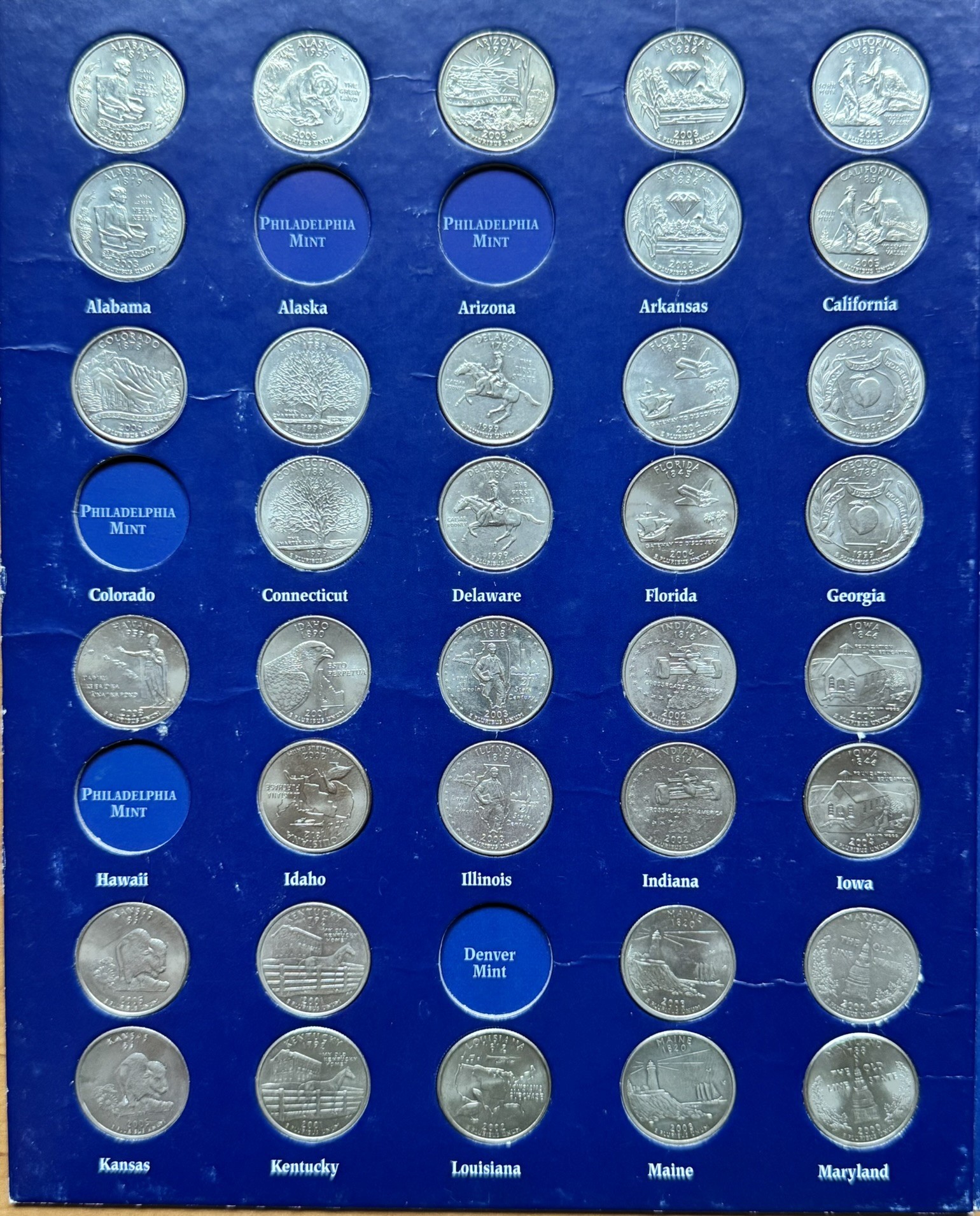 Collectors Value Guide Fifty State Quarters Handbook & Album With Over ...