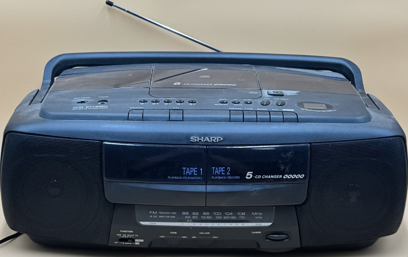 Sharp 5 CD Changer Portable CD Stereo WQ-CH400 - (B2) #47014 | Auctionninja.com