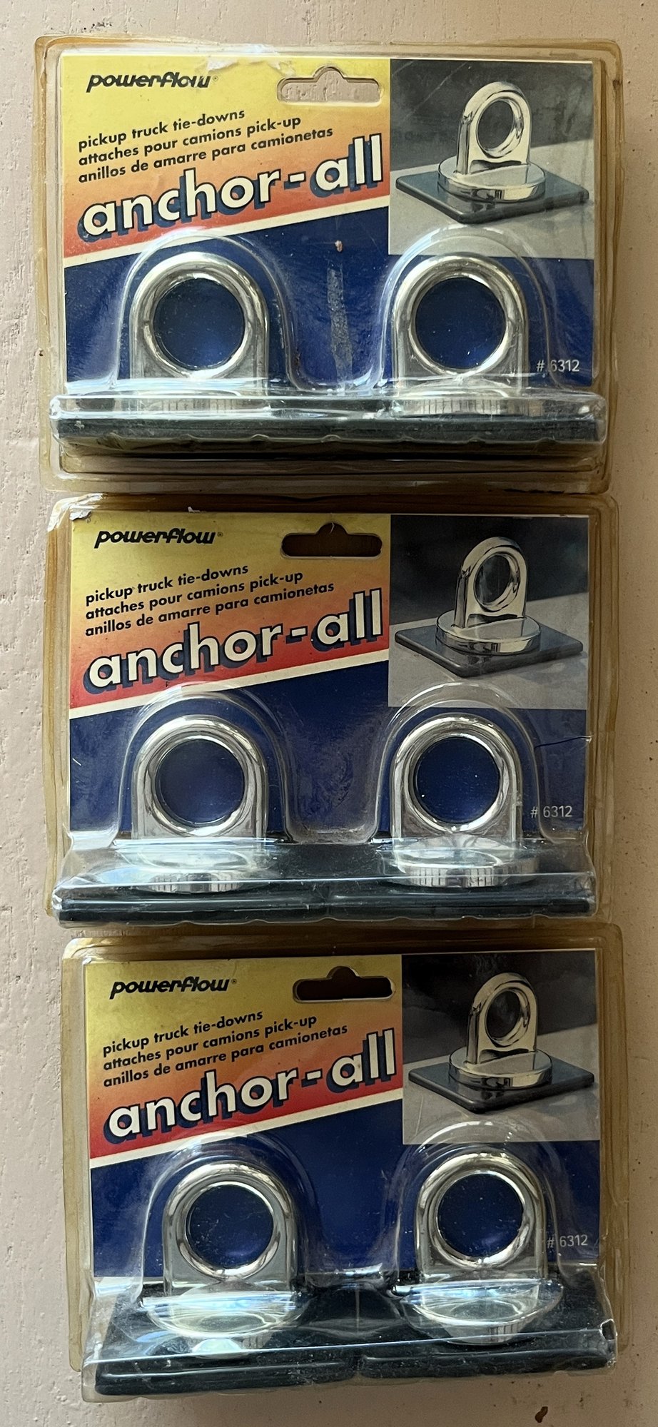 Lot Of 3 Powerflow Anchor All Pick Up Truck Tie Downs New In Packaging ...