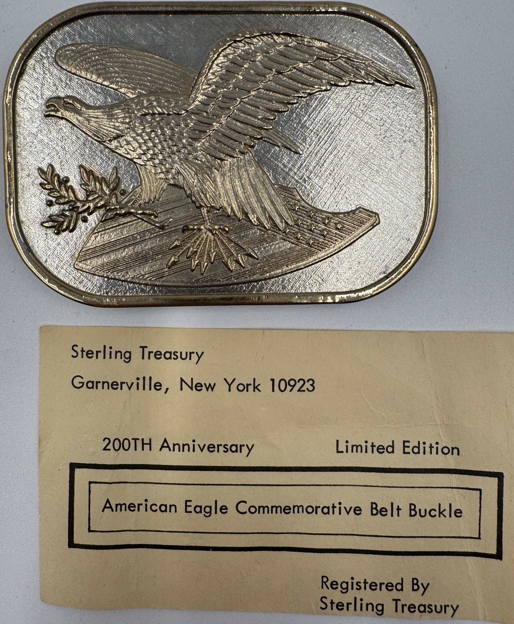 Jewelry #9 - Vintage American Eagle Commemorative Belt Buckle -limited ...