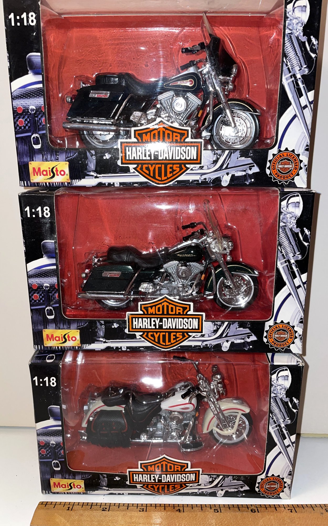 Harley Davidson Bundle 3 Miniature Dye Cast Models 1:18 All New In Box ...