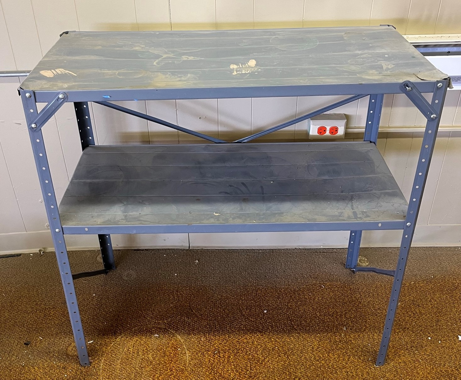 Two Tier Metal Shelf #12251 | Auctionninja.com