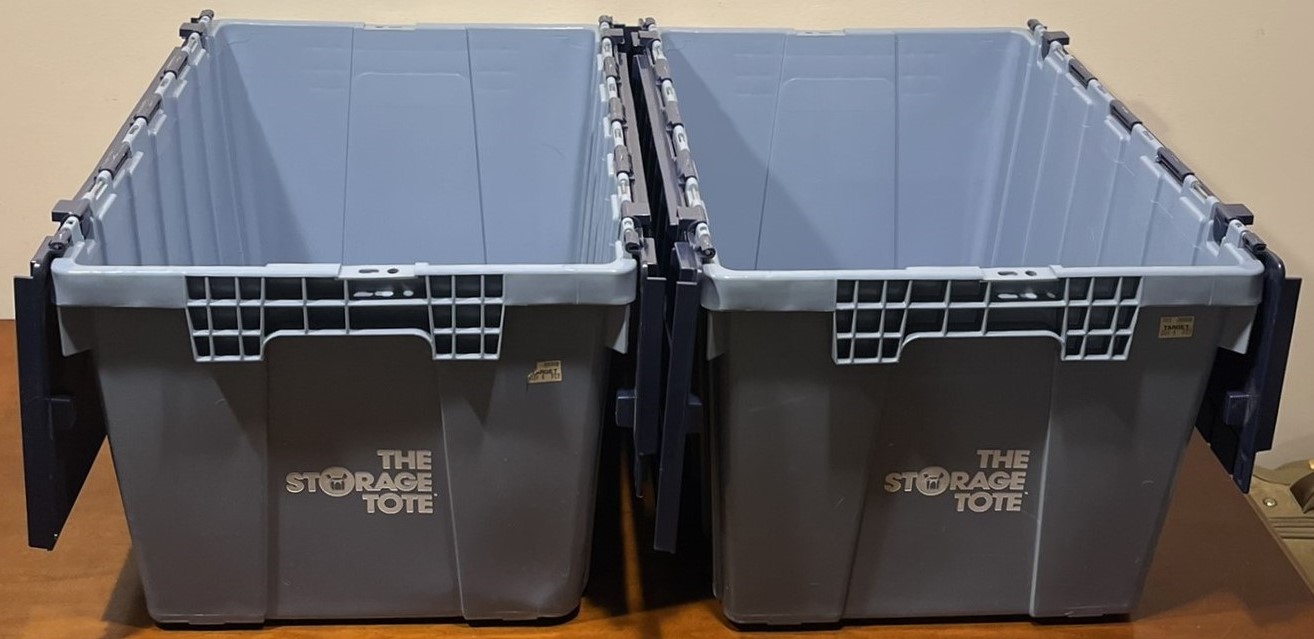 Lot Of 2 Storage Totes - (BBR2) #32385 | Auctionninja.com