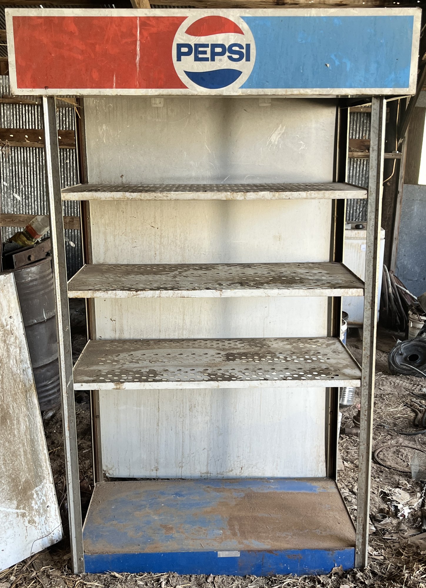 Vintage Pepsi Cola Metal Store Display Shelf - (SC2) #34569 ...