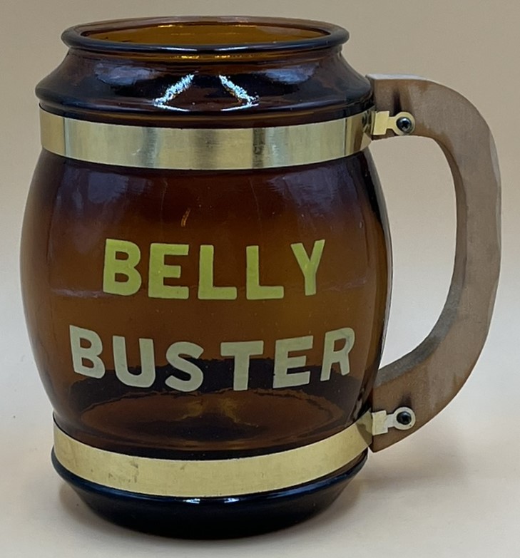 Belly Buster Large Glass Mug With Wooden Handle - (MB) #33027 ...