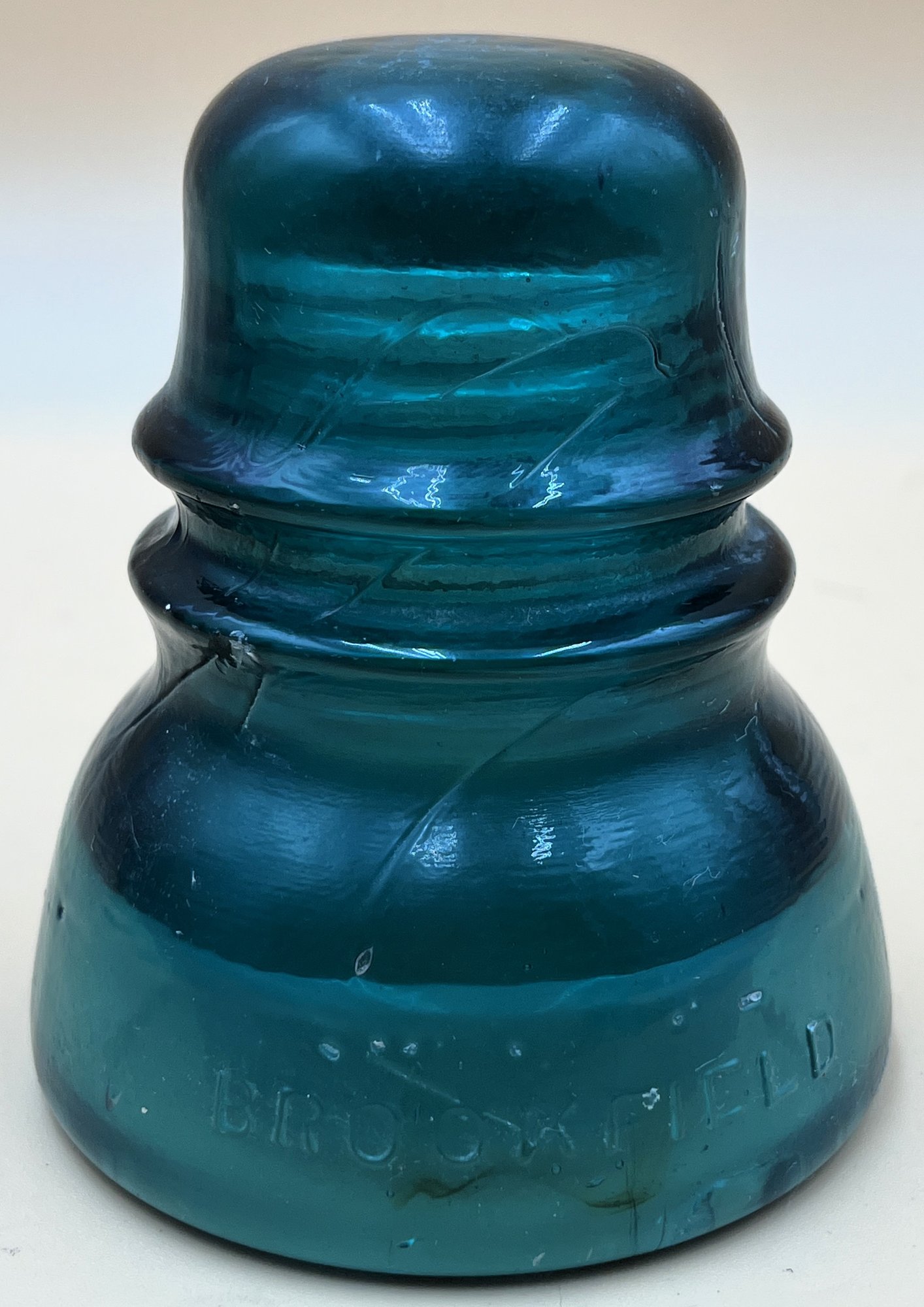 Antique Brookfield Glass Insulator #7 - (B1) #29721 | Auctionninja.com