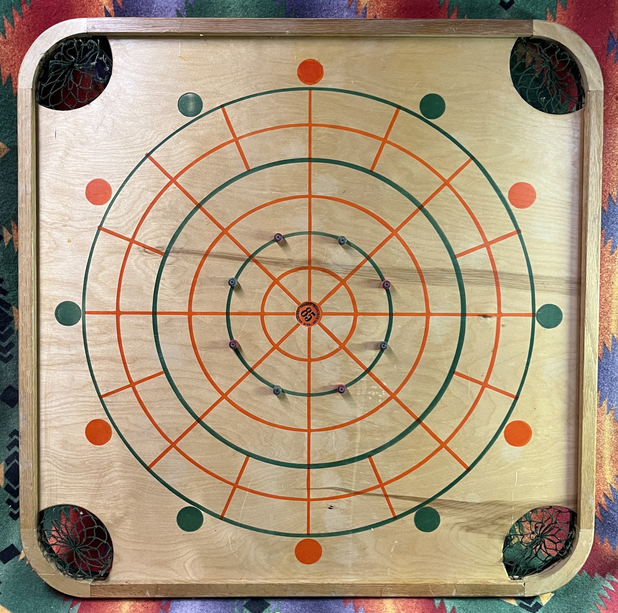 Vintage 1960s Era Wood Carrom Board - (TR) #28385 | Auctionninja.com