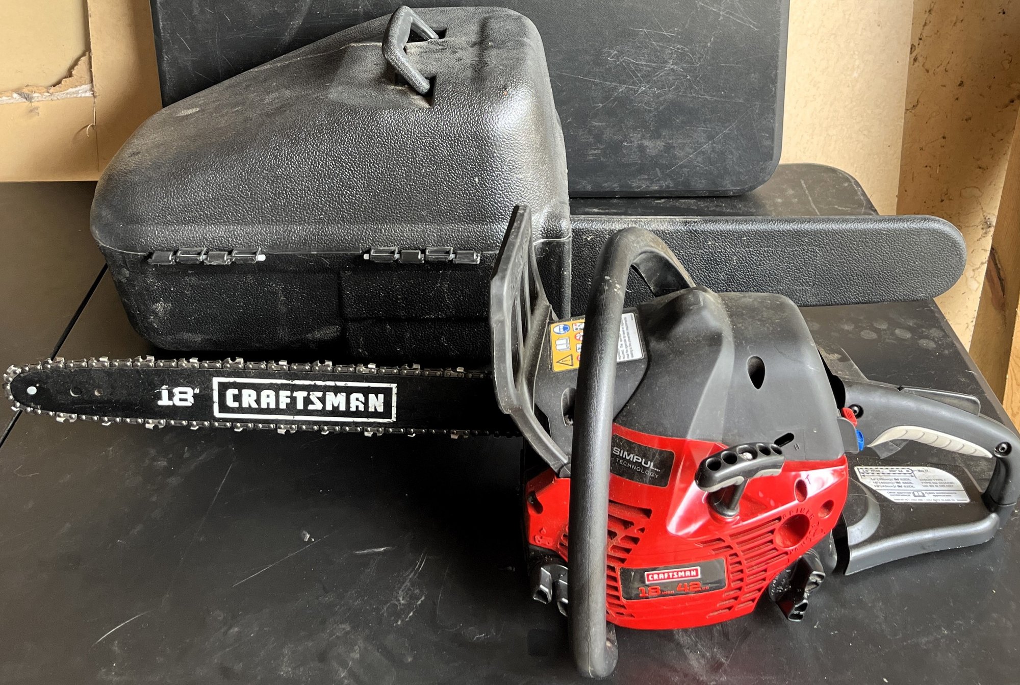 CRAFTSMAN 18" Simple Tech Chainsaw In Hard Case - (G) #29134 ...