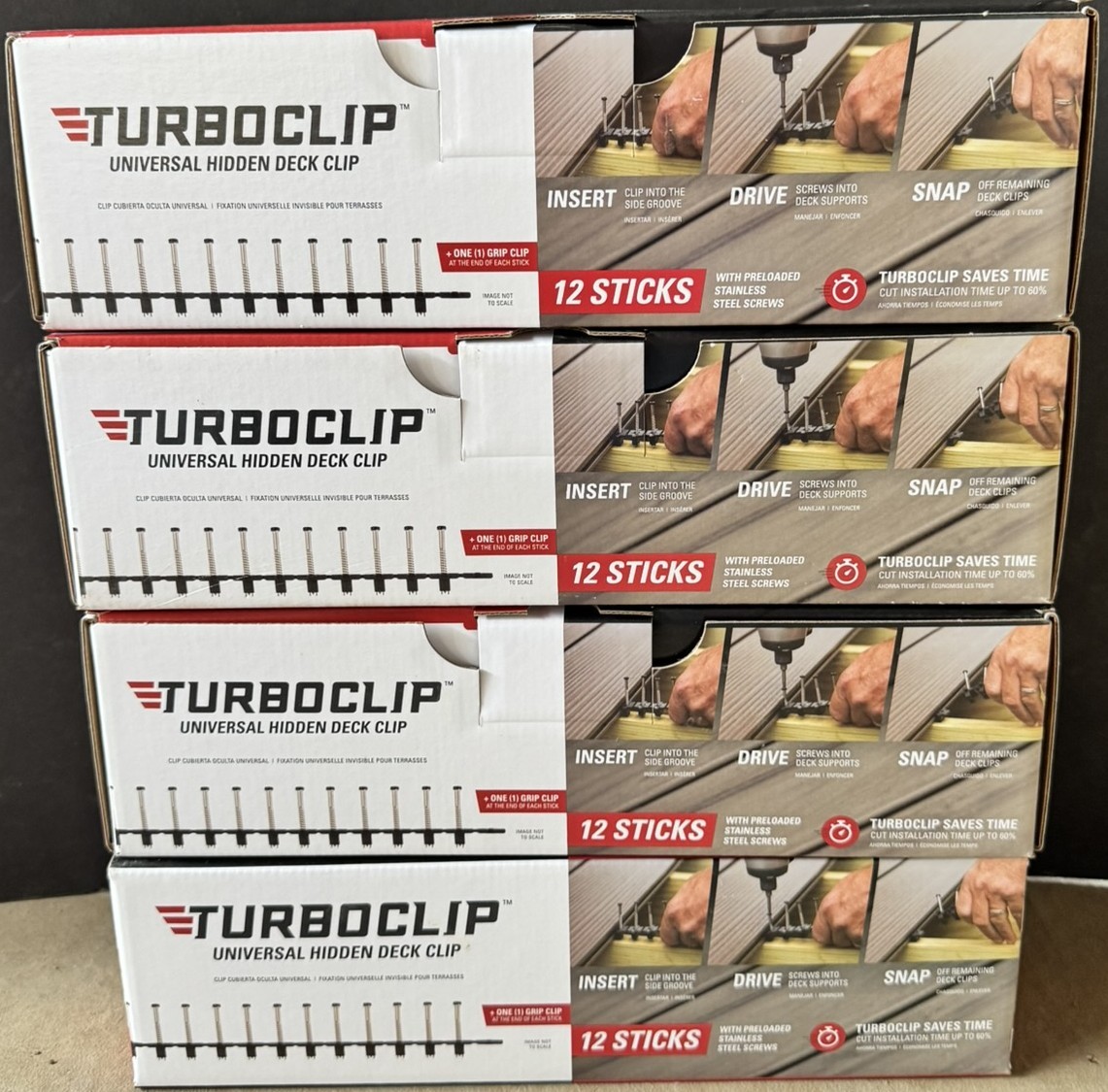 Lot Of 4 TurboClip Universal Hidden Deck Clips 89192 - (BB122)(PW ...