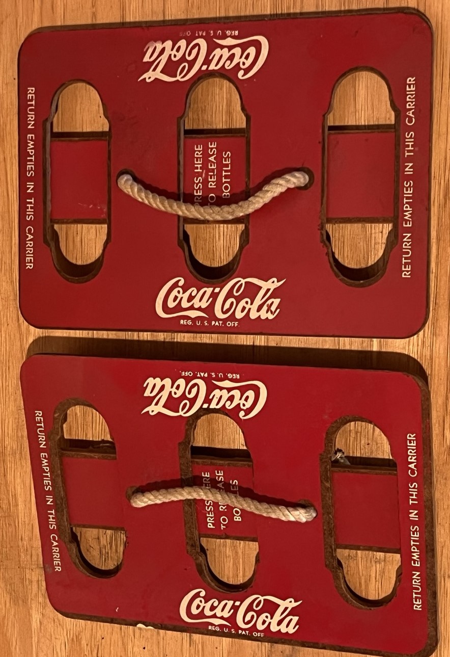 2 Vintage Coca-Cola Glass Bottle Carriers #18231 | Auctionninja.com