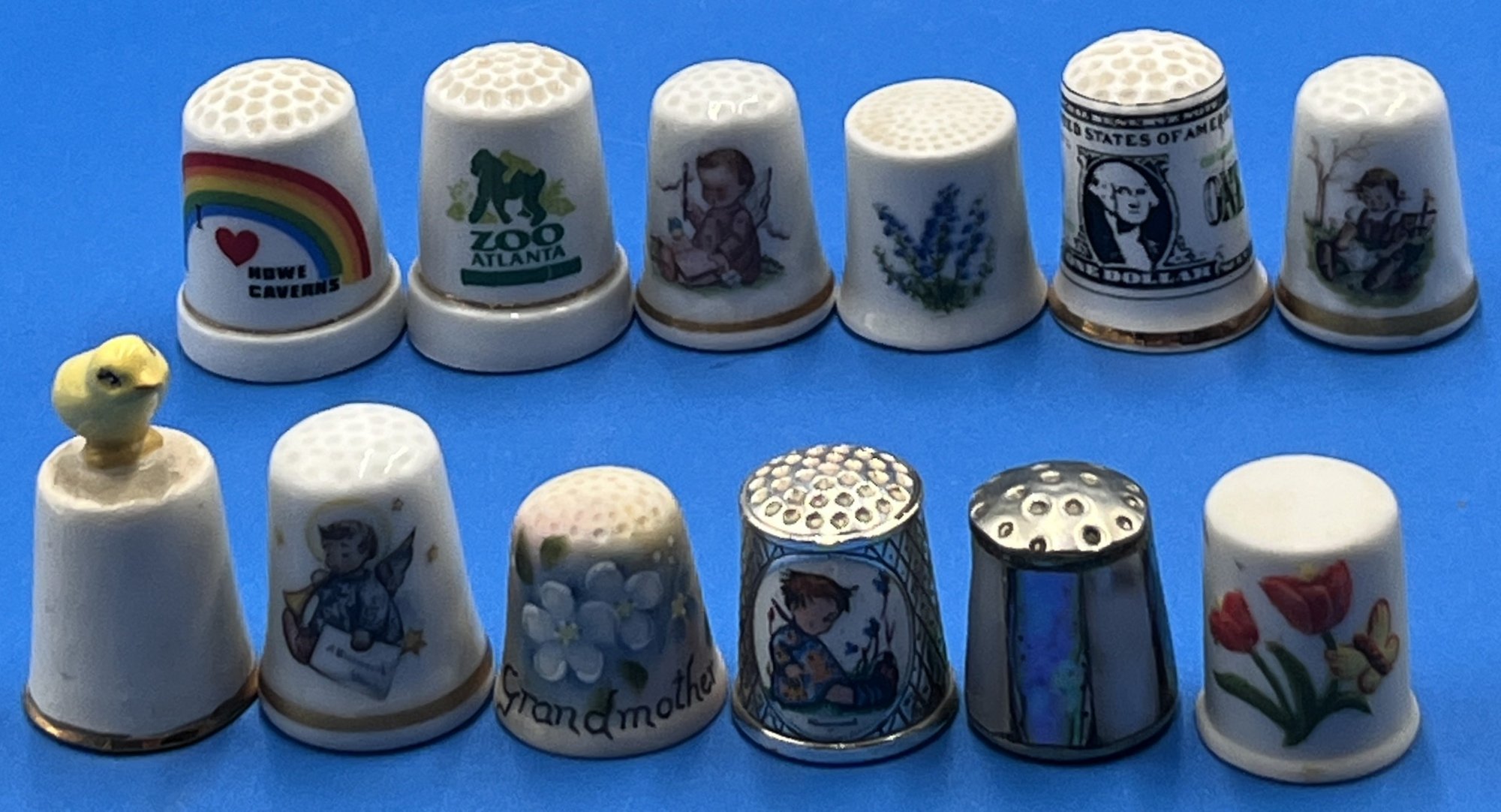 Lot Of 12 Collectible Thimbles - (D13) #30504 | Auctionninja.com