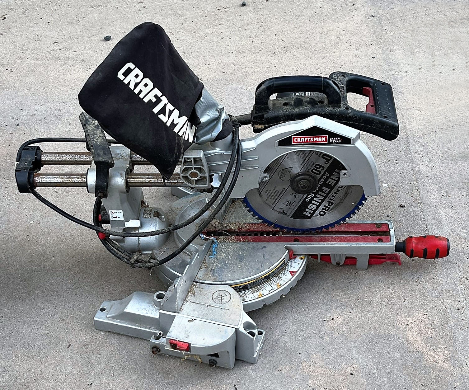 Craftsman 10" Sliding Compound Miter Saw With Laser Trac (Model #137. ...