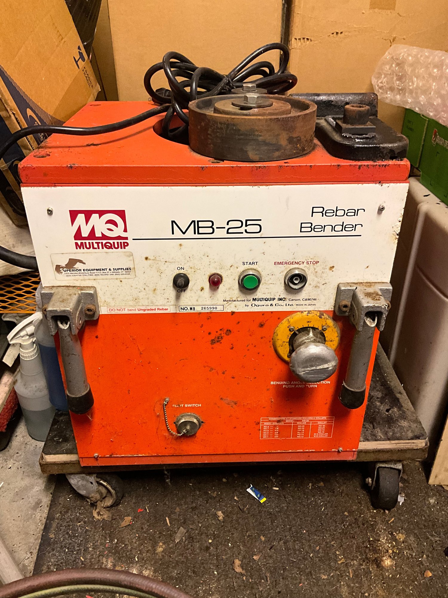 MQ Multiquip MB25HD Electric Rebar Bender #35241 | Auctionninja.com