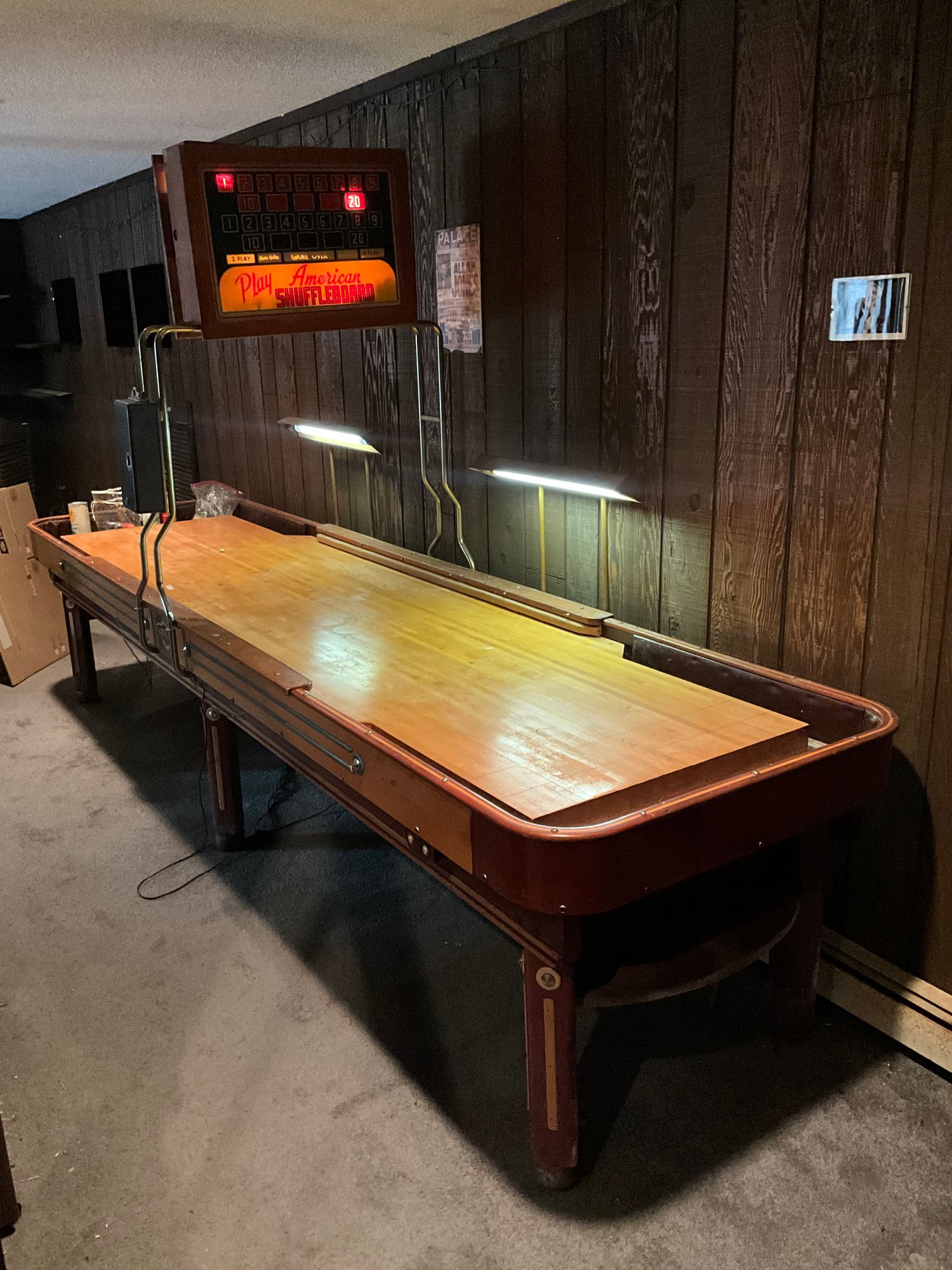 Vintage American Shuffleboard Co. Shuffleboard Table #31849 ...