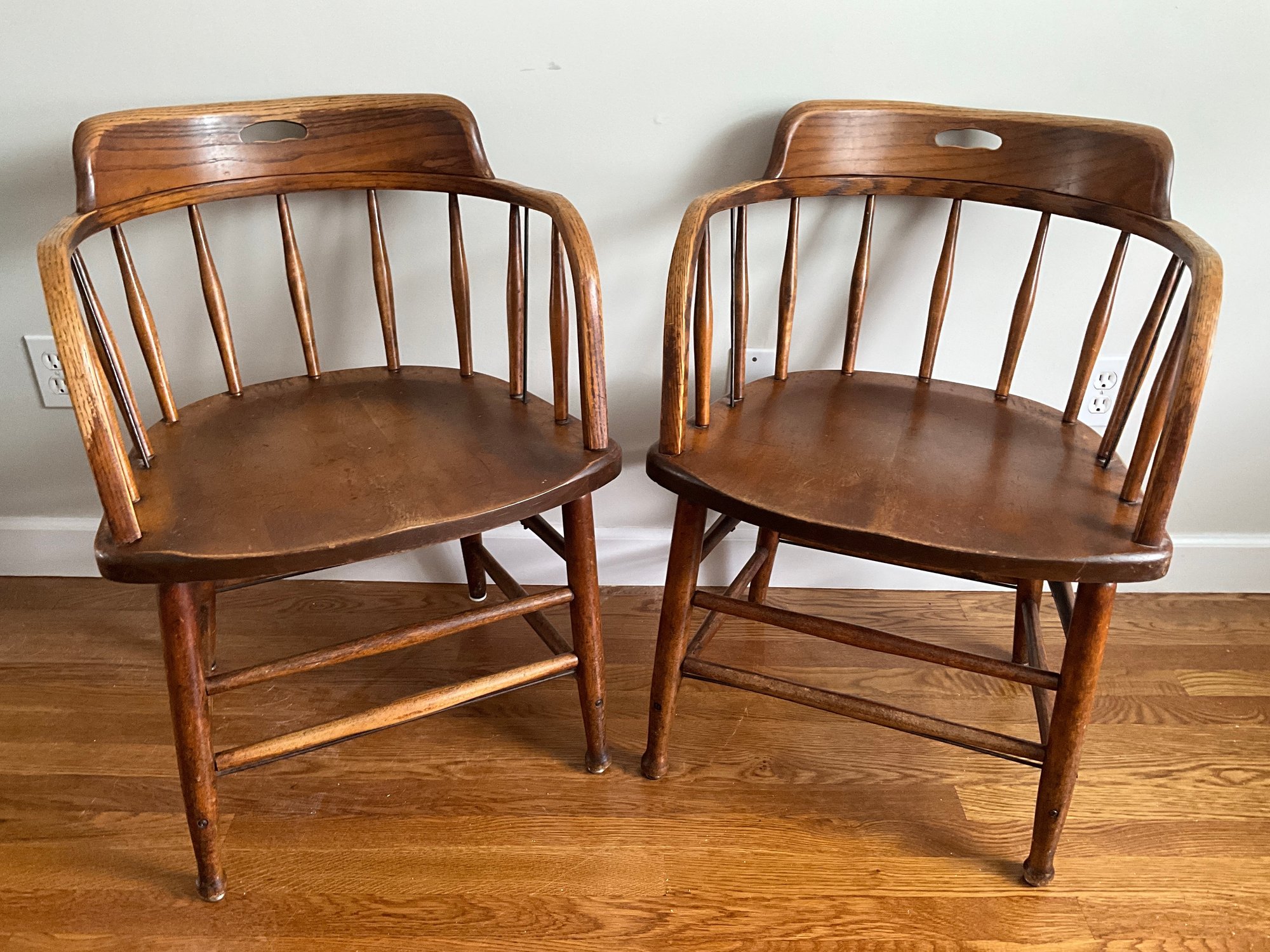 Pair Of Authentic Caboose Chairs #35638 | Auctionninja.com