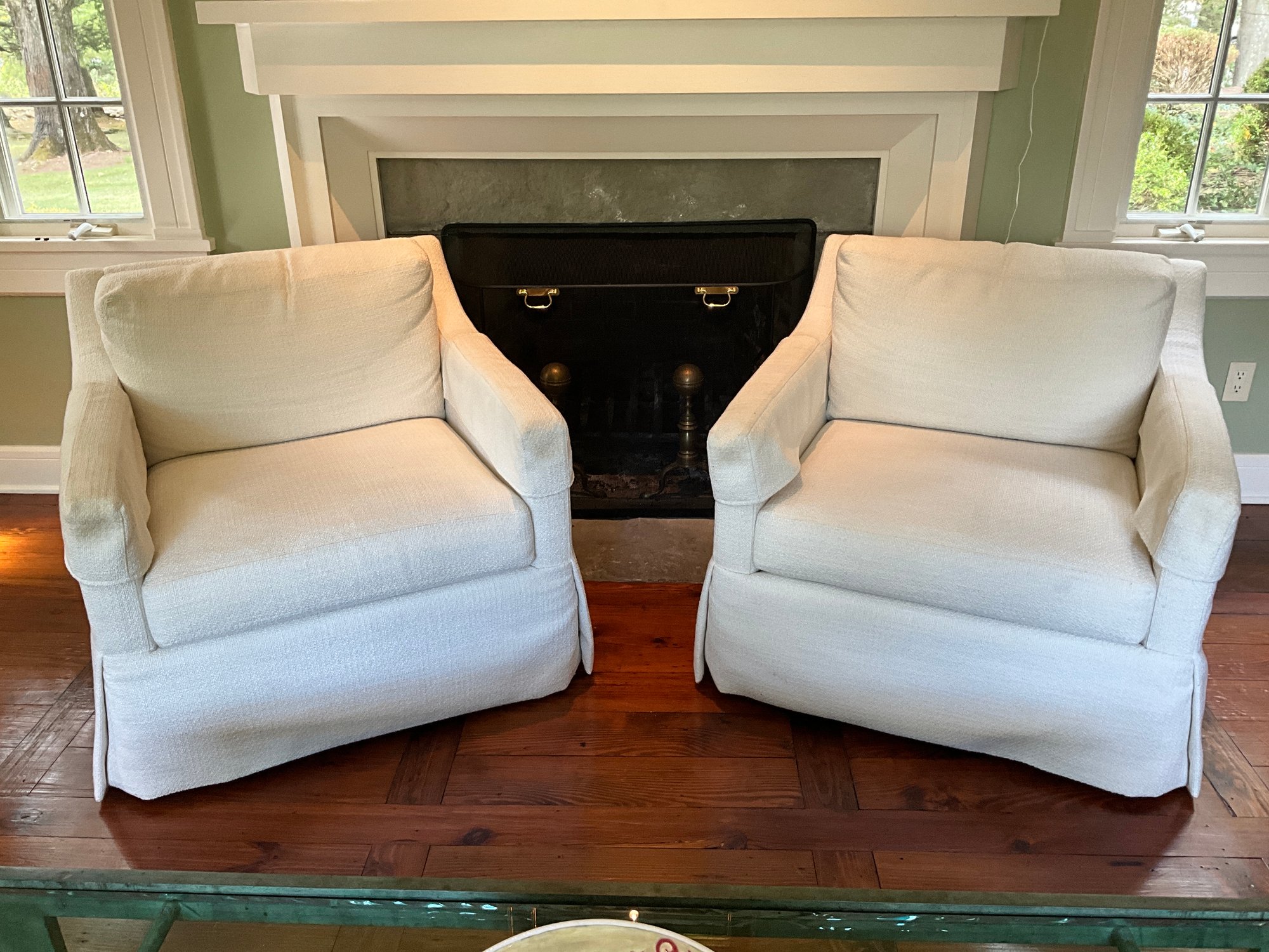 Pair Of Ethan Allen Upholstered Chairs #29508 | Auctionninja.com