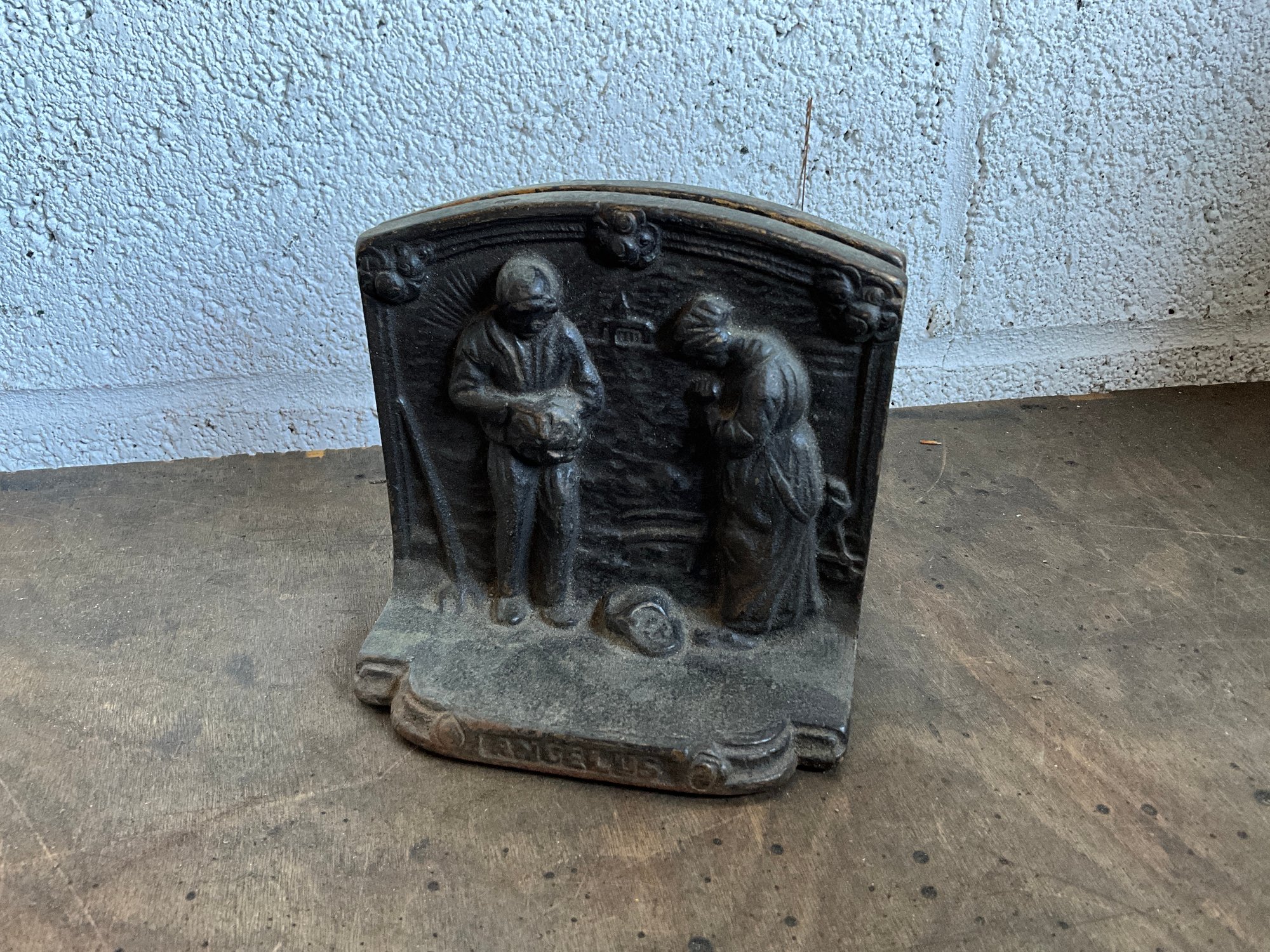 Vintage Relief Of The Angelus By Jean-Francois Millet Bookends #30364 ...