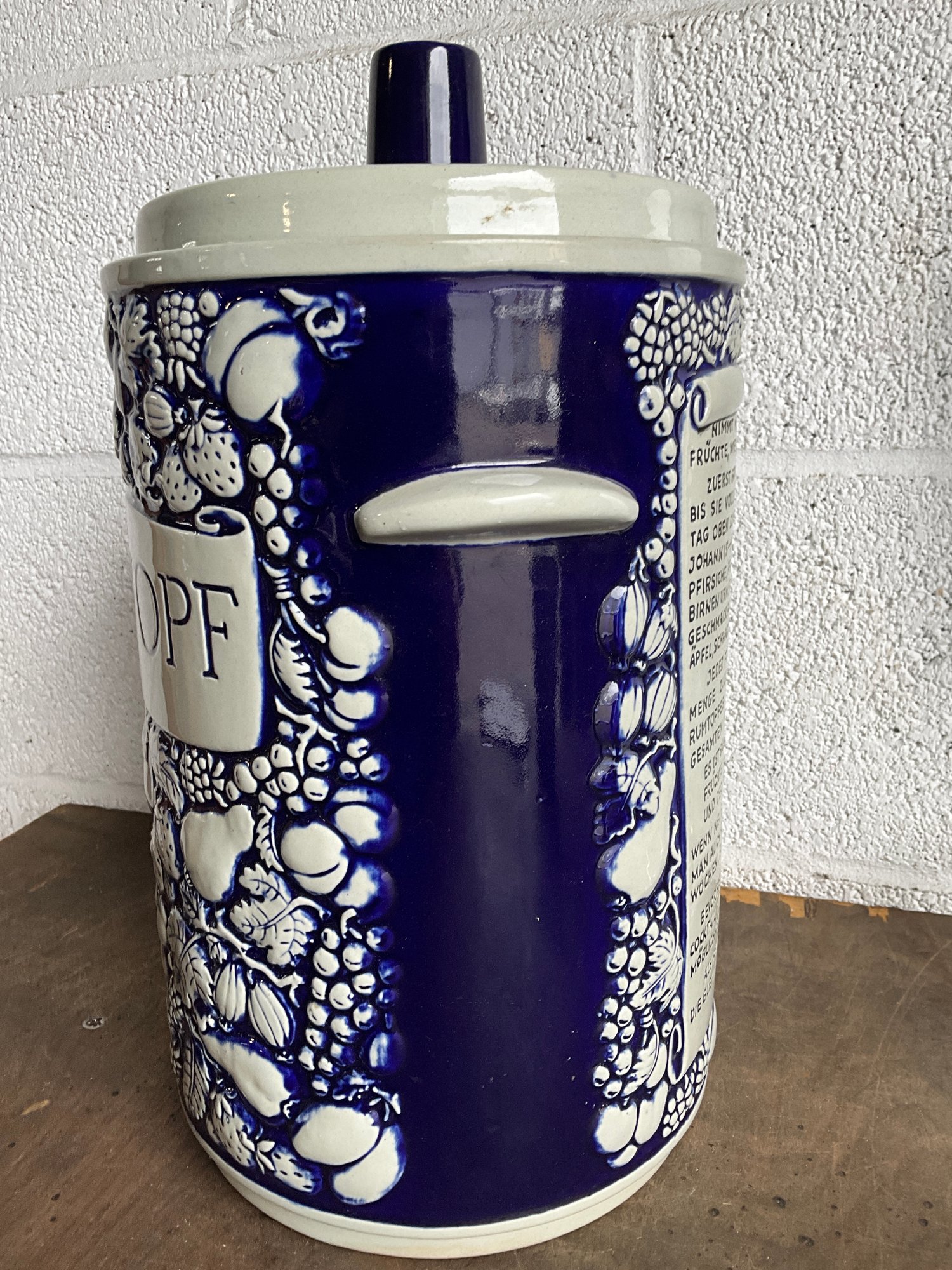 Vintage German RUMTOPF Stoneware Fruit Fermenting Crock #31248 ...