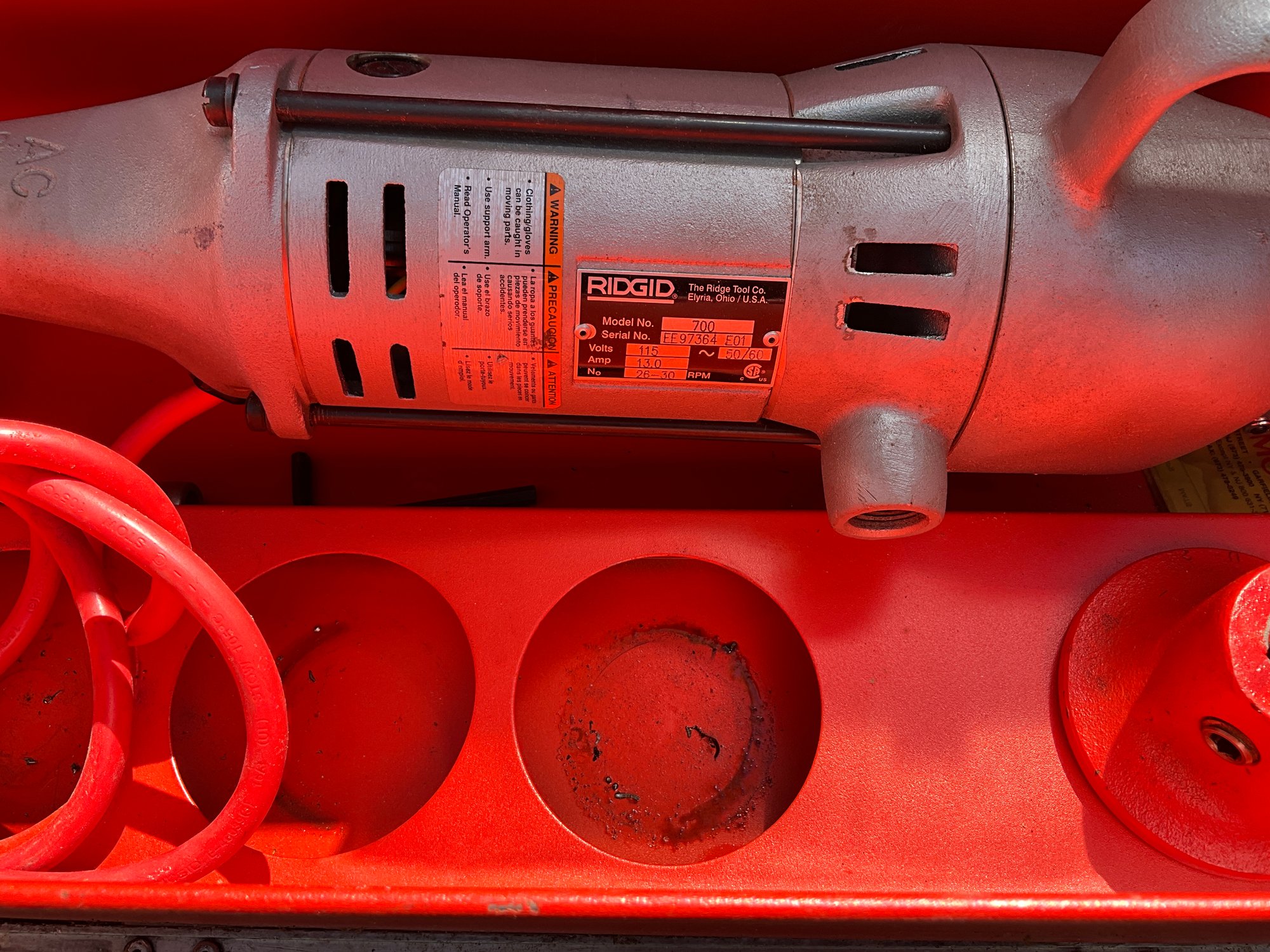 Ridgid Portable Power Drive Pipe Threader - Model No. 700 #34453 ...