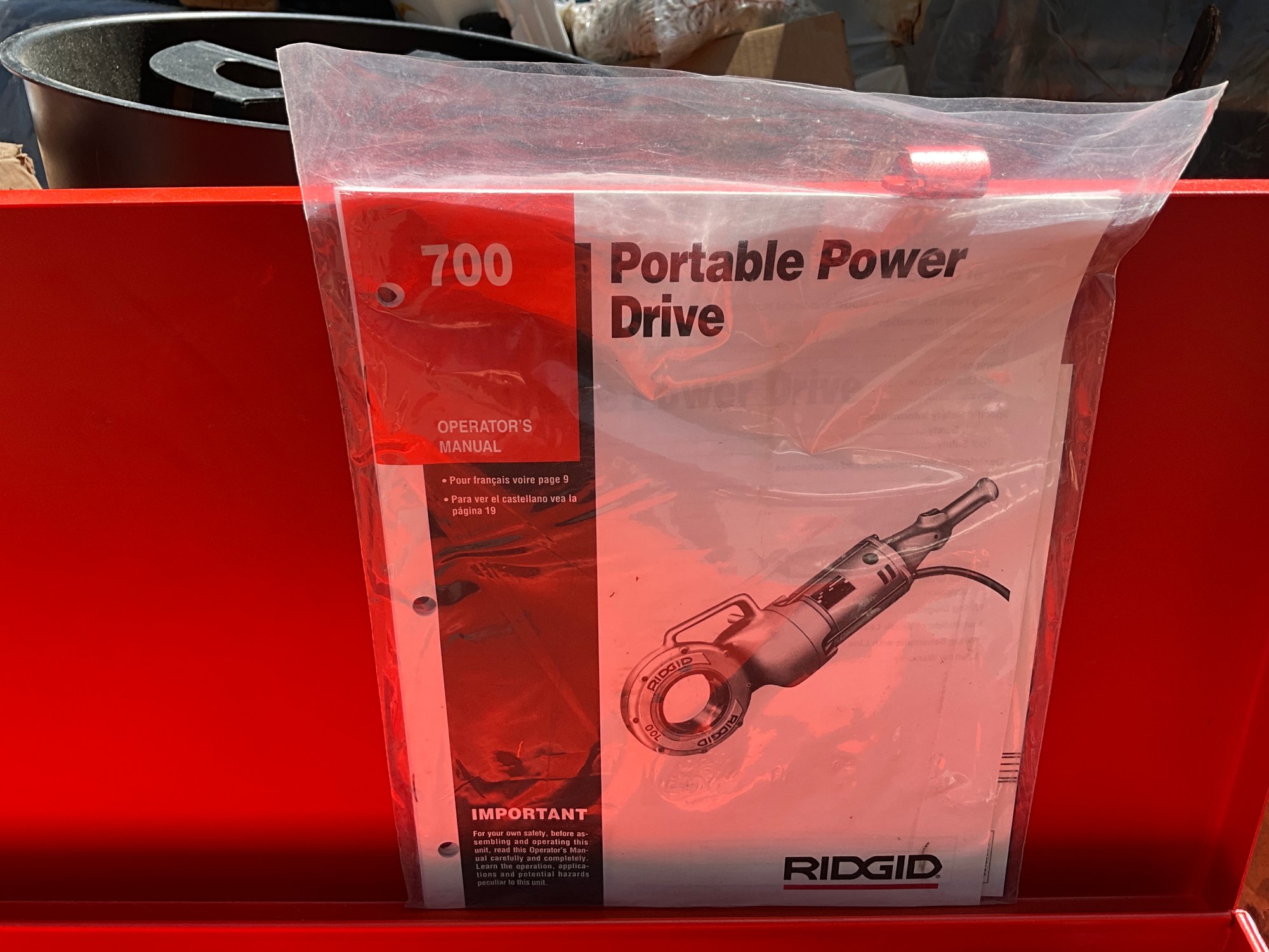 Ridgid Portable Power Drive Pipe Threader - Model No. 700 #34453 ...