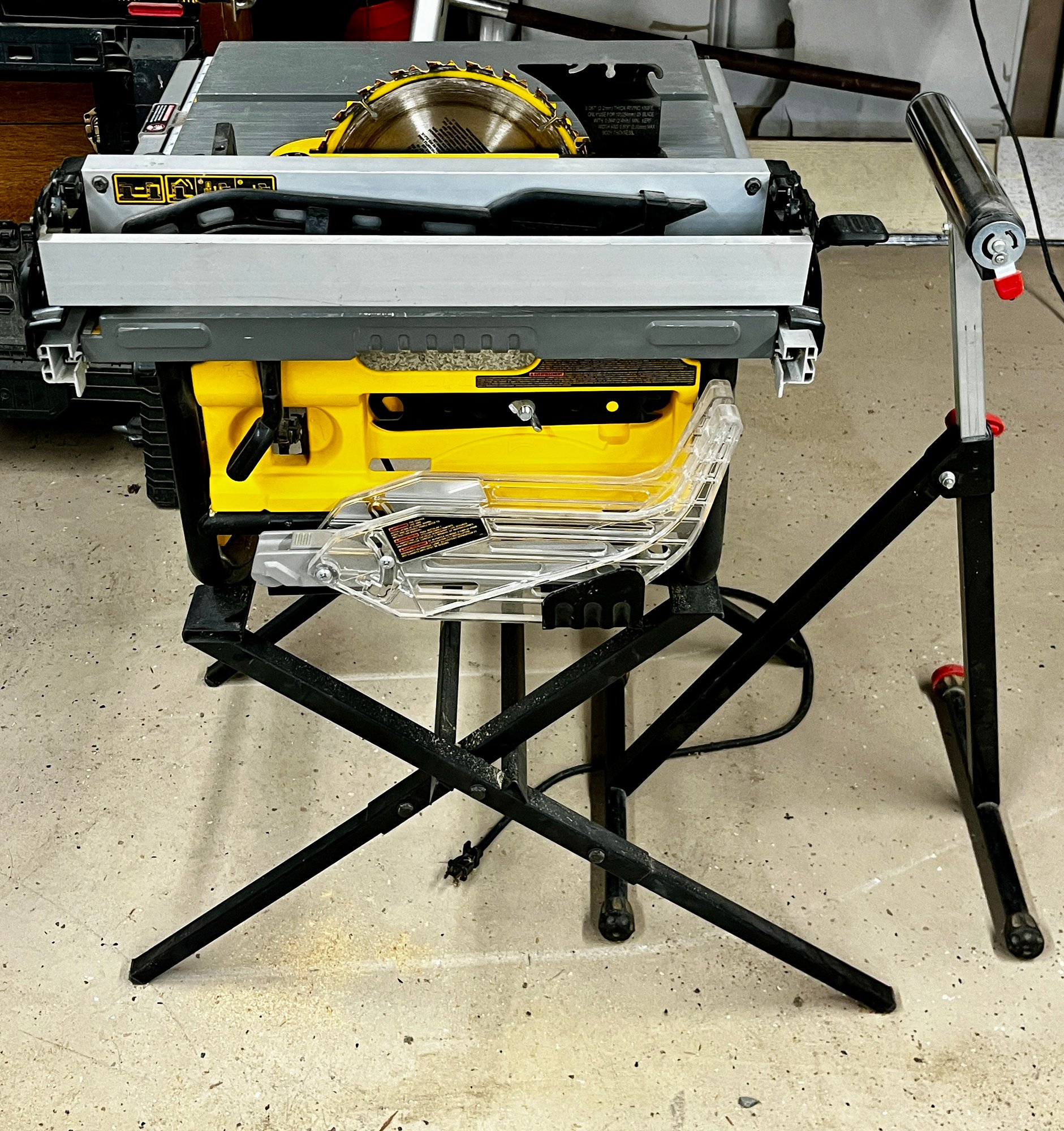Dewalt Table Saw ,stand And Roller #3842 | Auctionninja.com