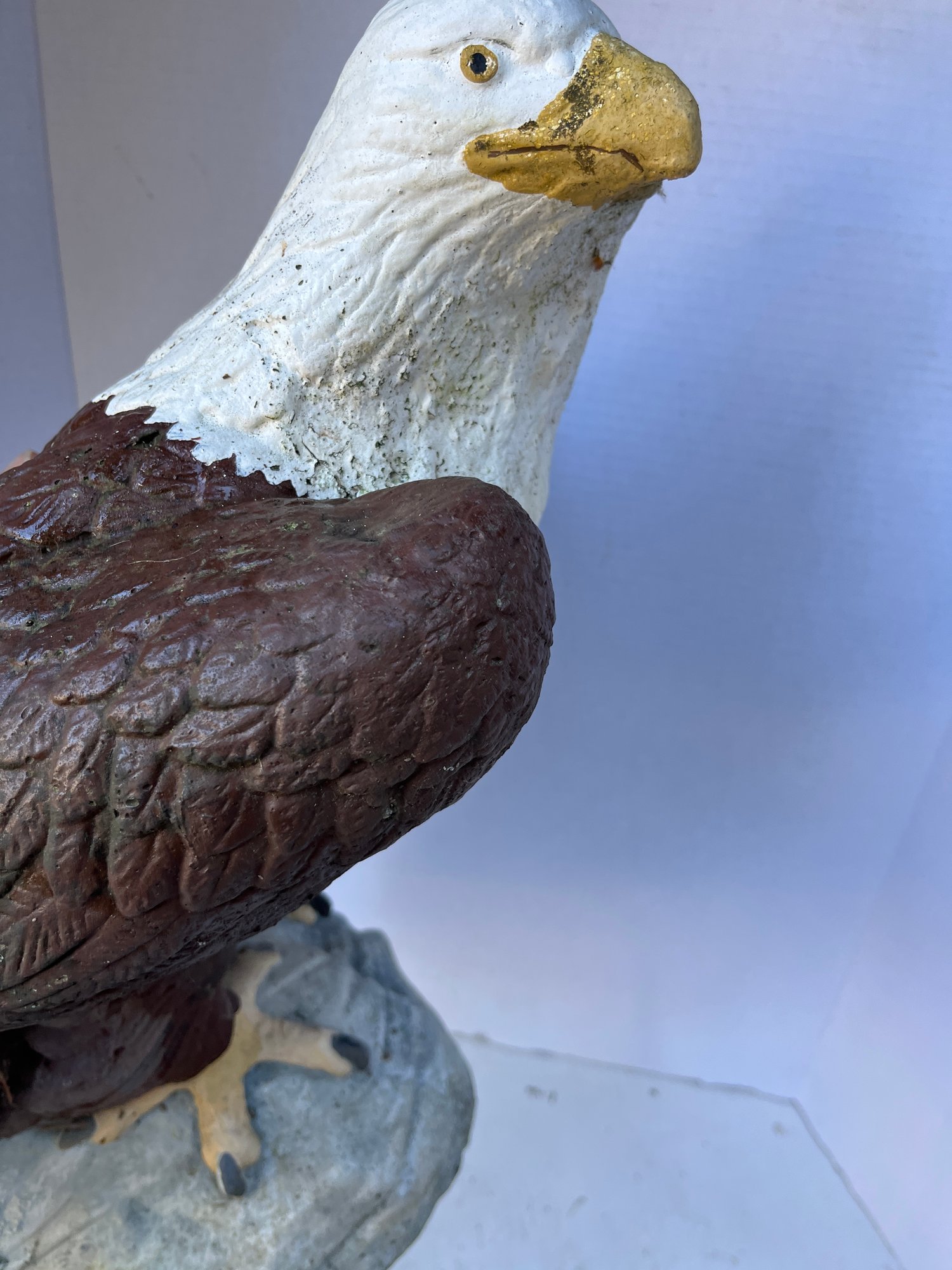 Heavy Old Concrete Garden Eagle #4463 | Auctionninja.com
