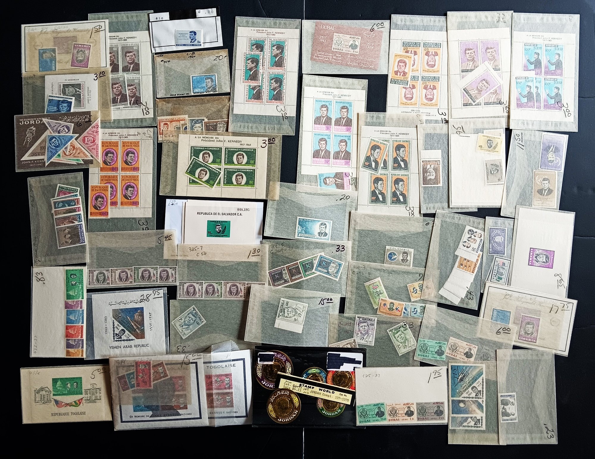 World-Wide Collection Of Mint JFK Postal Stamps, 50 Plus, Includes ...
