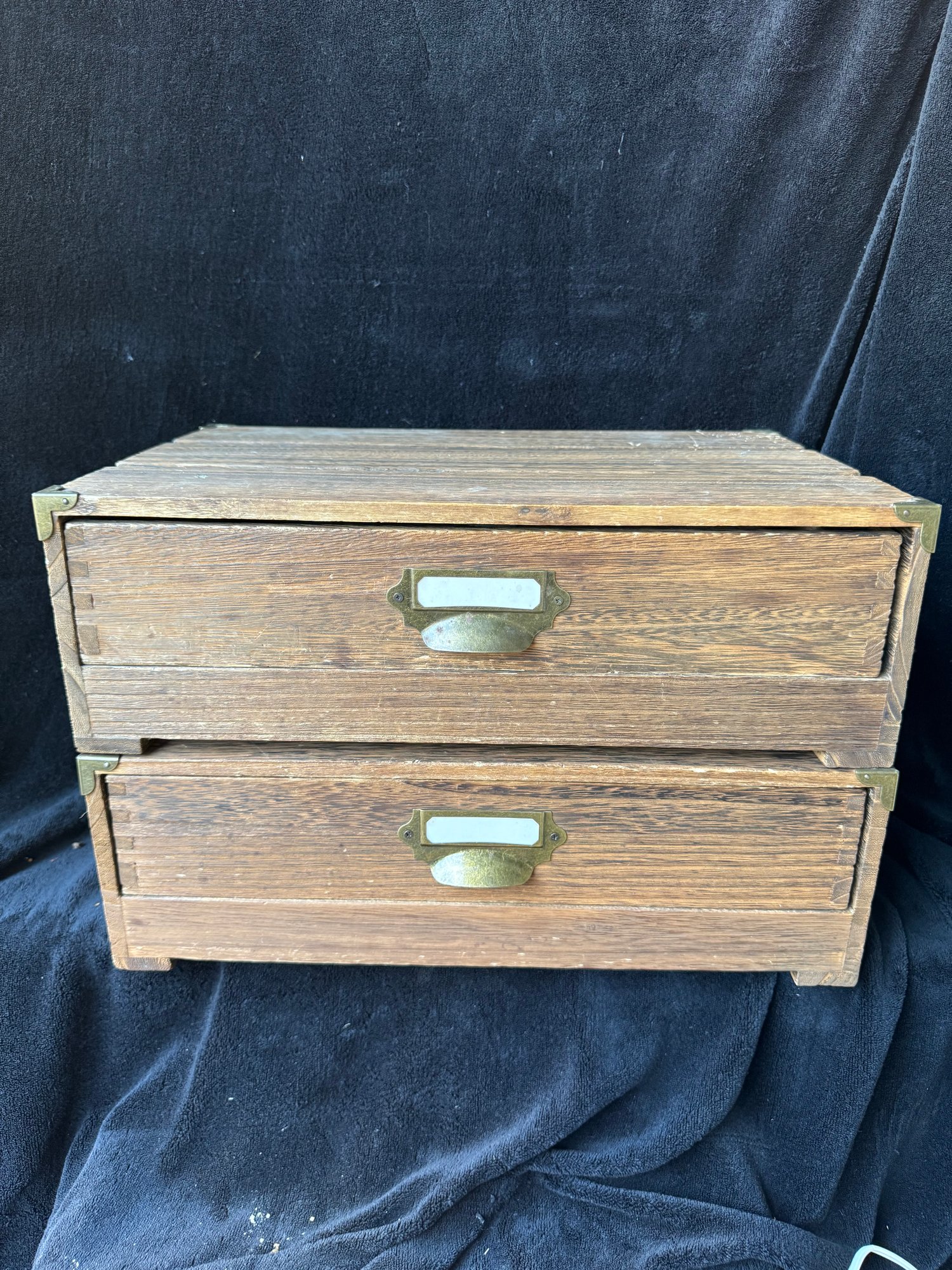 Pair Of Vintage Wood Look Drawers - Stacking #2920 | Auctionninja.com