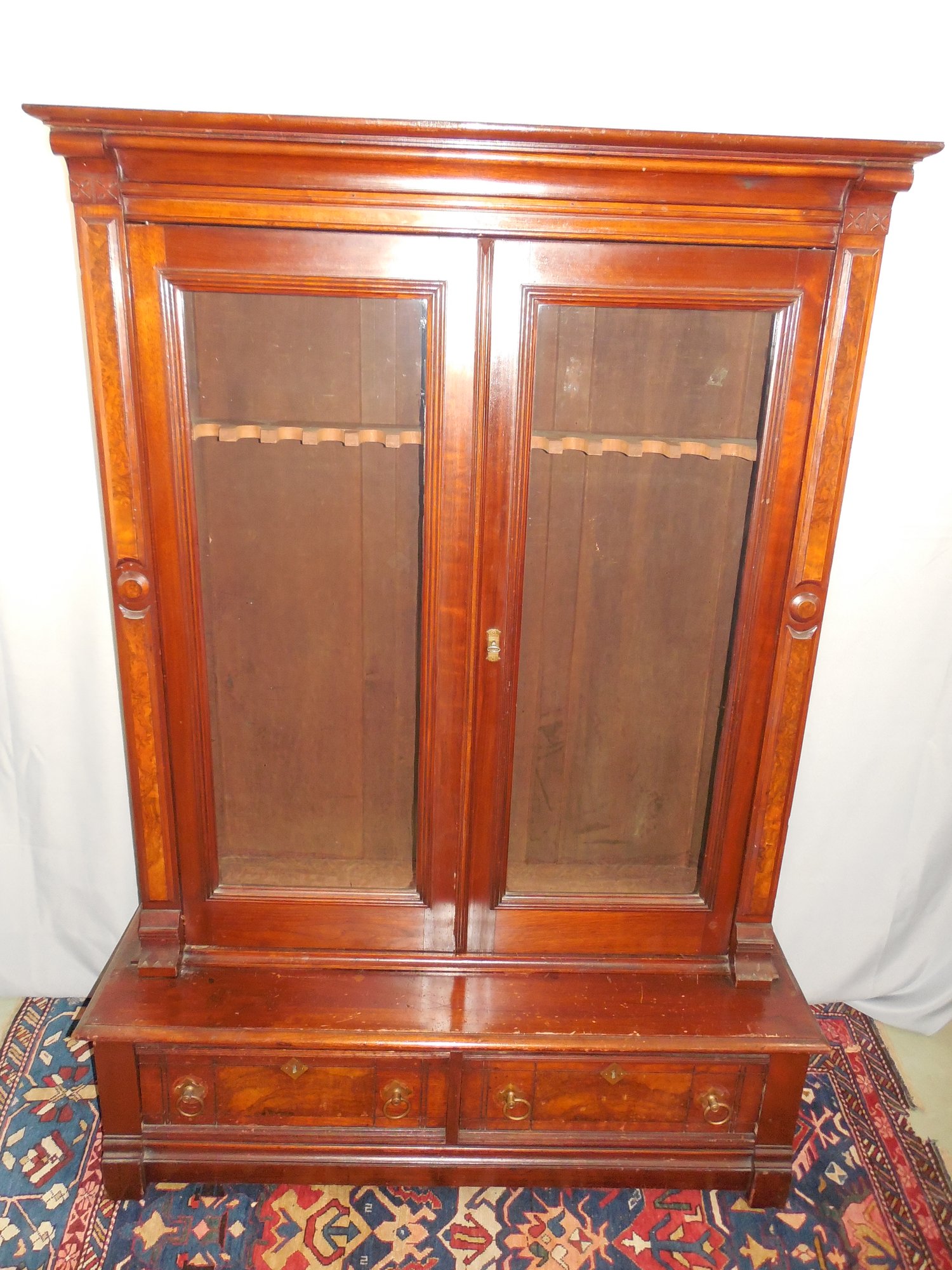 Circa 1880 Victorian Locking Gun Cabinet #4699 | Auctionninja.com