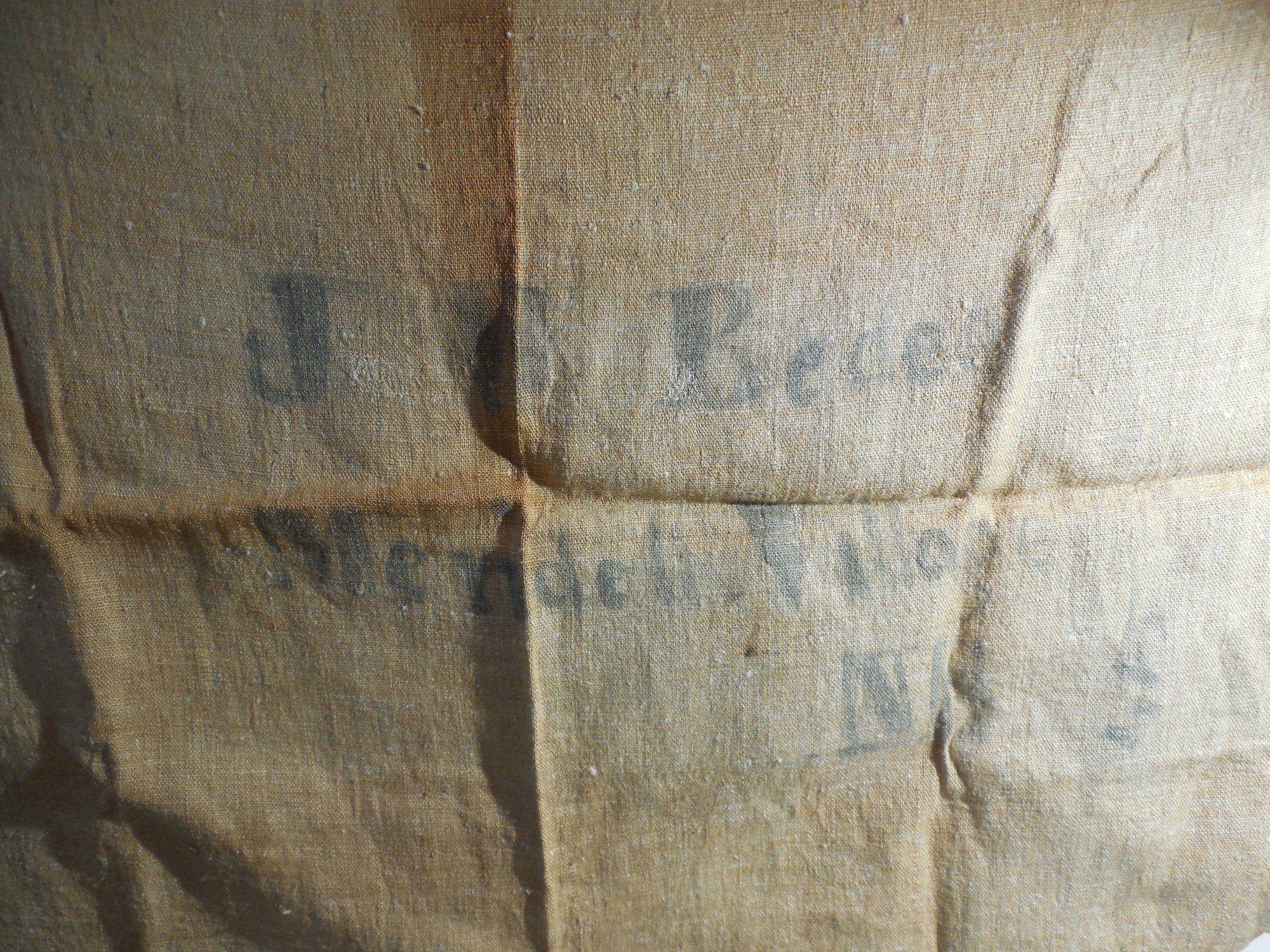 Lot Of Vintage Grain / Food Sacks & Shipping Bags One Marked J W Beede ...