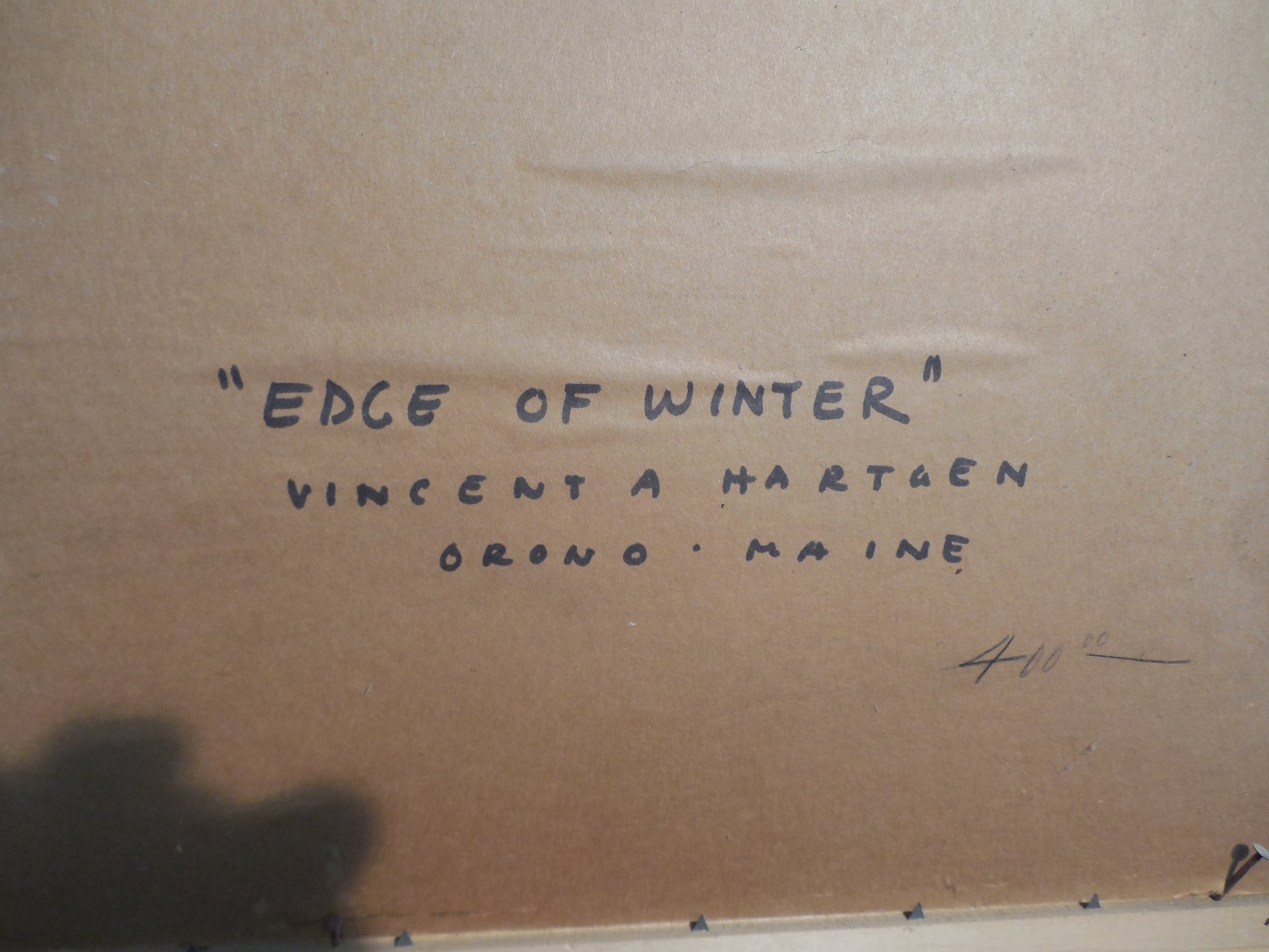 Vincent Andrew Hartgen (1914 - 2003) "Edge Of Winter" Orrno, Maine ...