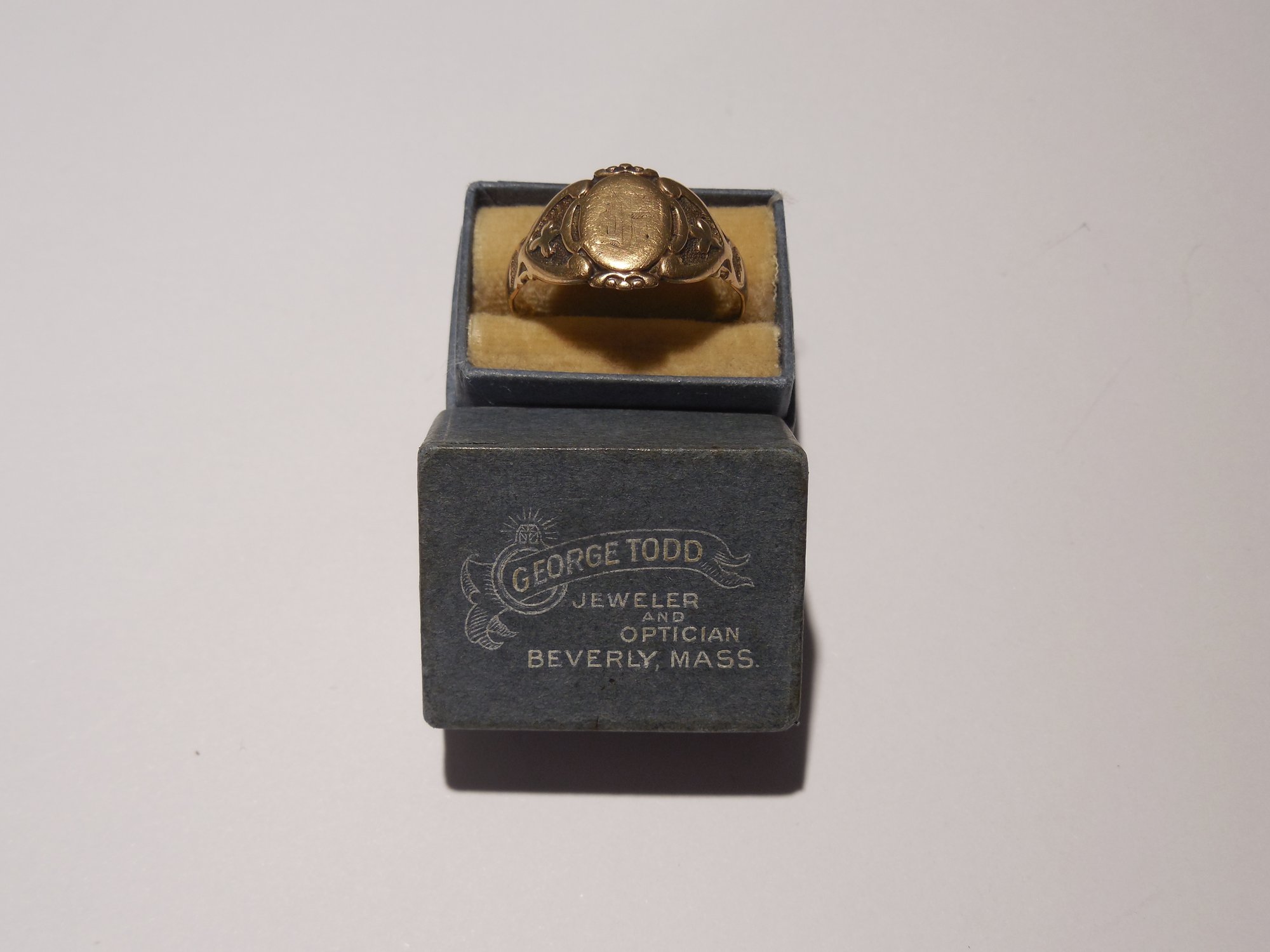 Antique Gold? Insignia Ring In Box George Todd Jeweler And Optician ...