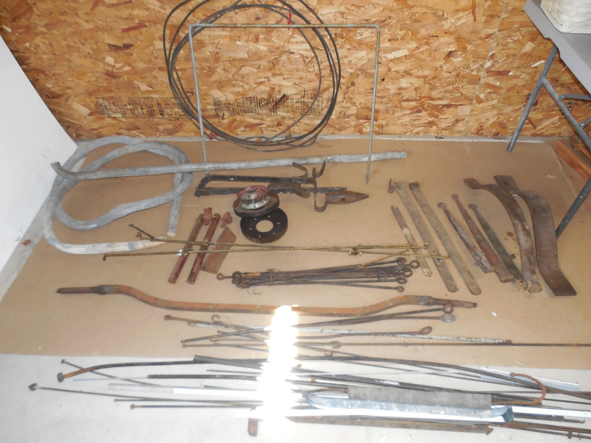 Lot Of Misc Metal, Including A Carriage Axel ? Some Springs, A Fair Of ...