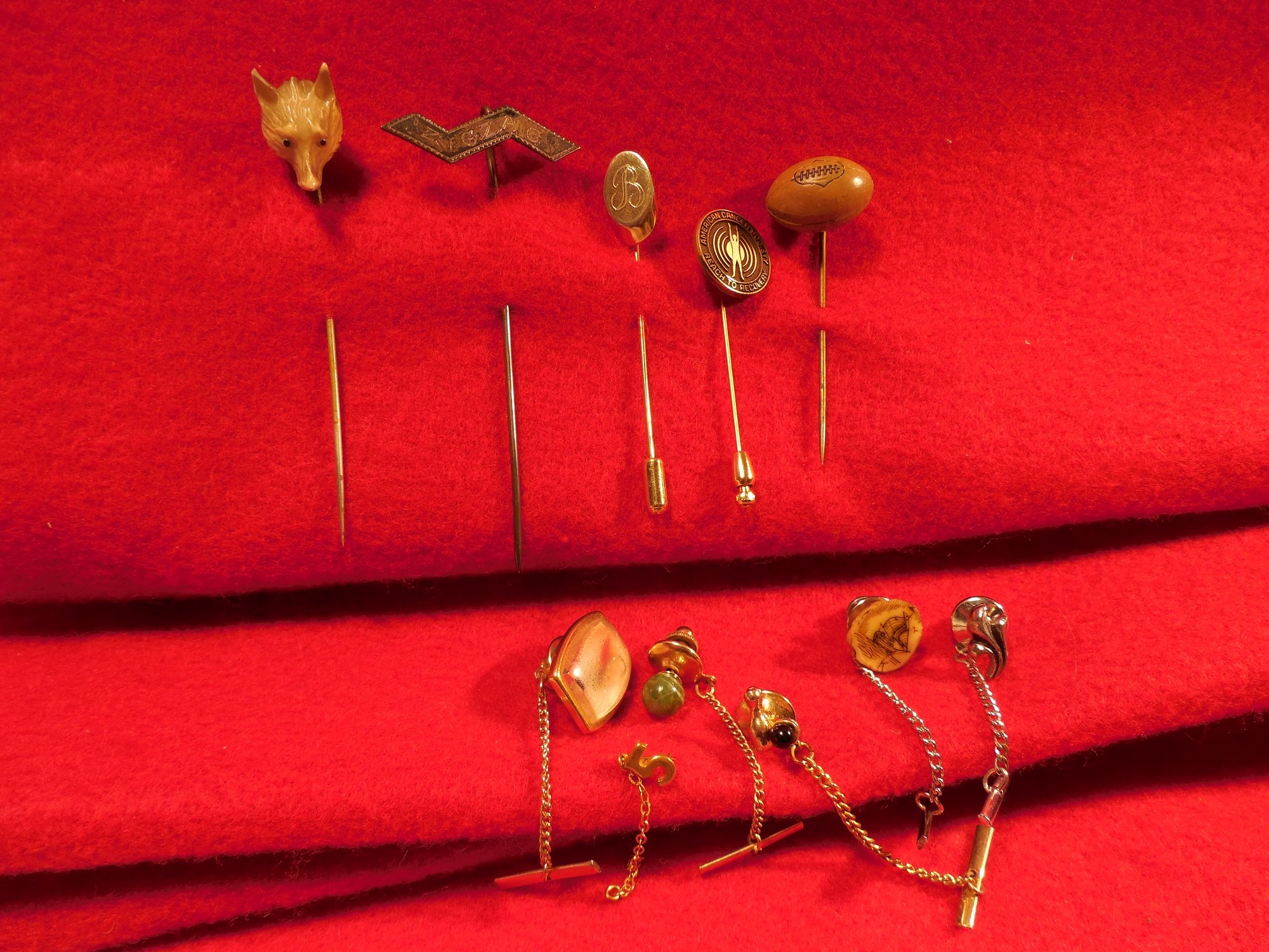 Eleven Vintage And Interesting Tie Stick Pins And Tie Tacks #4471 ...