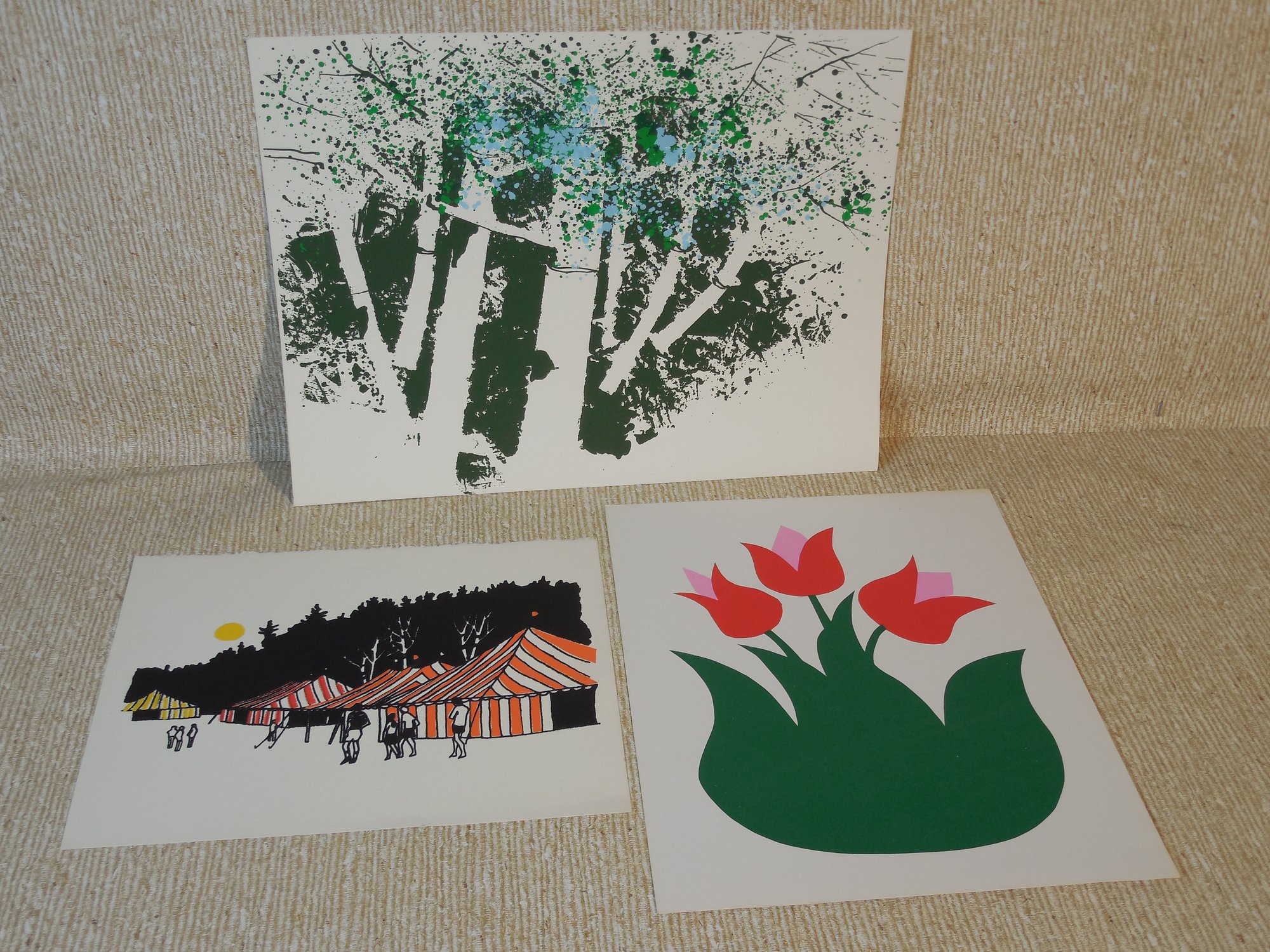 Lot Of 3 Calvin Jacob Libby Original Silk Screens #2231 | Auctionninja.com