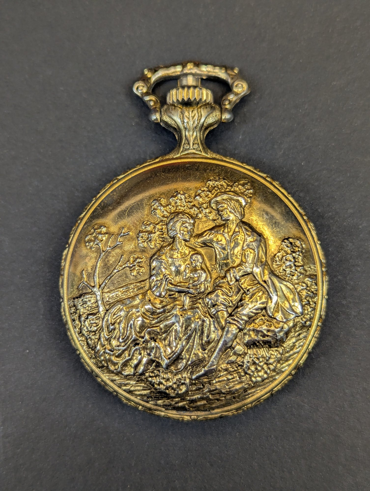 Vintage Jean Cardot 17 Jewel Hunters Case Pocket Watch With Romatic ...